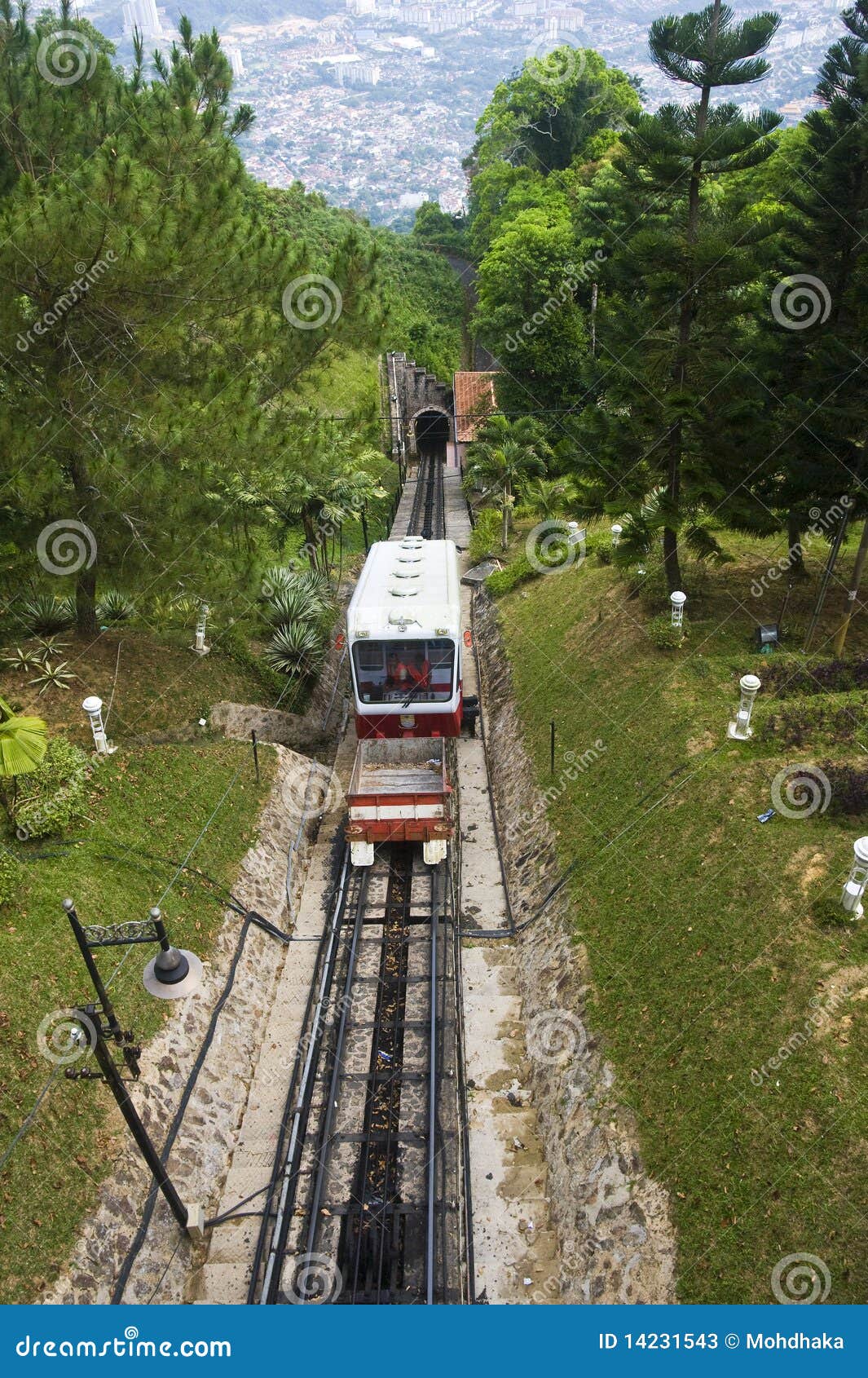 Penang Hill Funicular Train Stock Image - Image of commute, hilltop ...