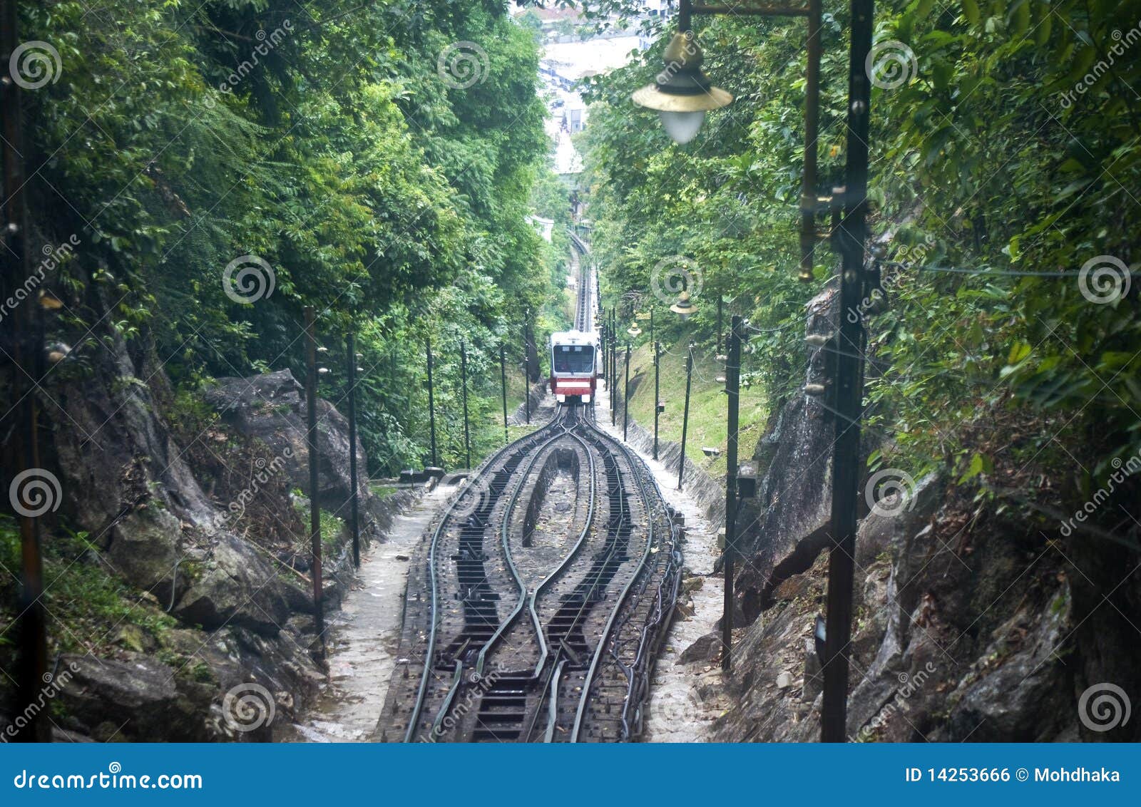 Penang Hill Funicular Train Stock Photo - Image of adventure, funicular ...
