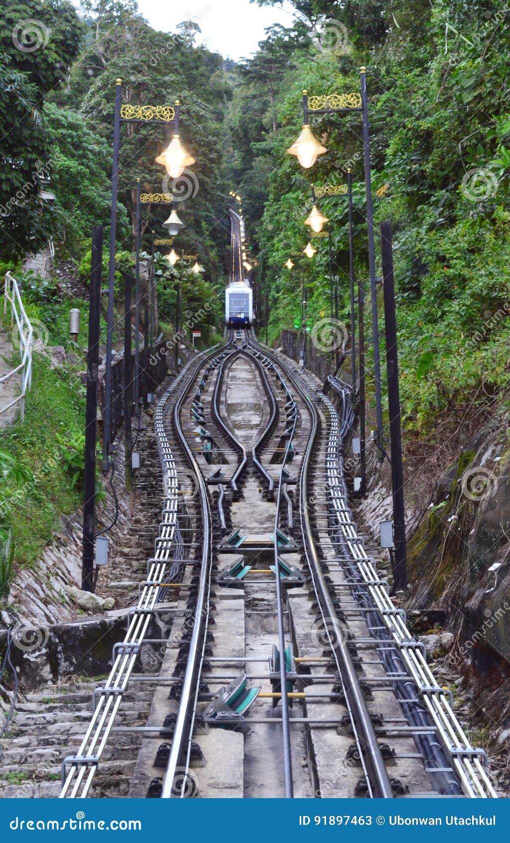Penang Hill Railway Train, Malaysia Stock Image - Image of malaysia ...