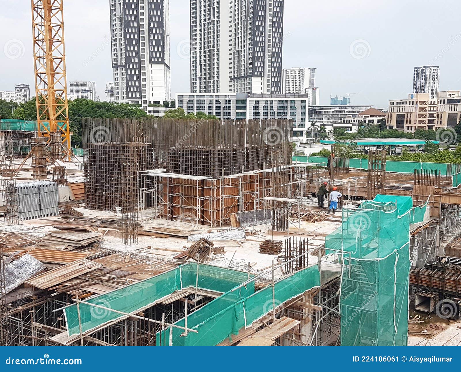 Structural Works are Underway at the Construction Site. Editorial Photo ...