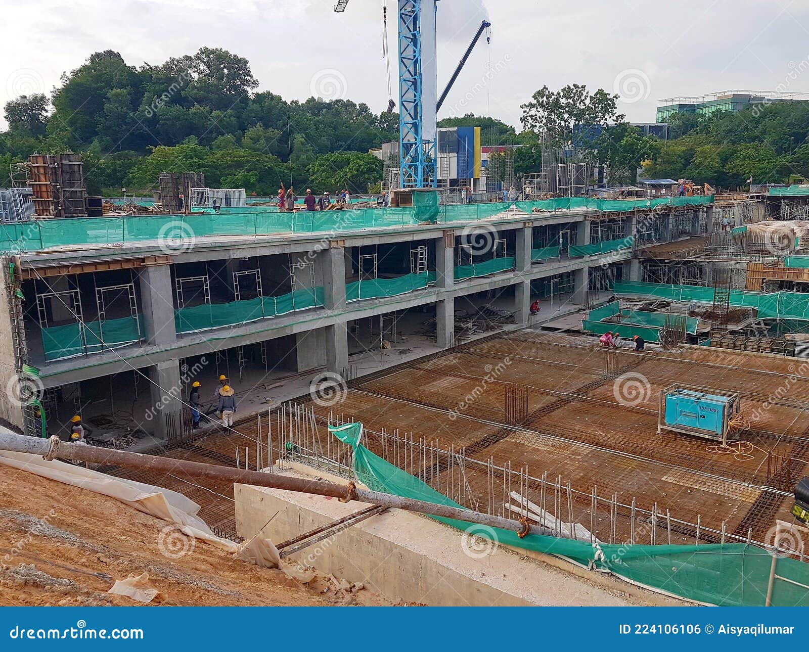 Structural Works are Underway at the Construction Site. Editorial Photo ...