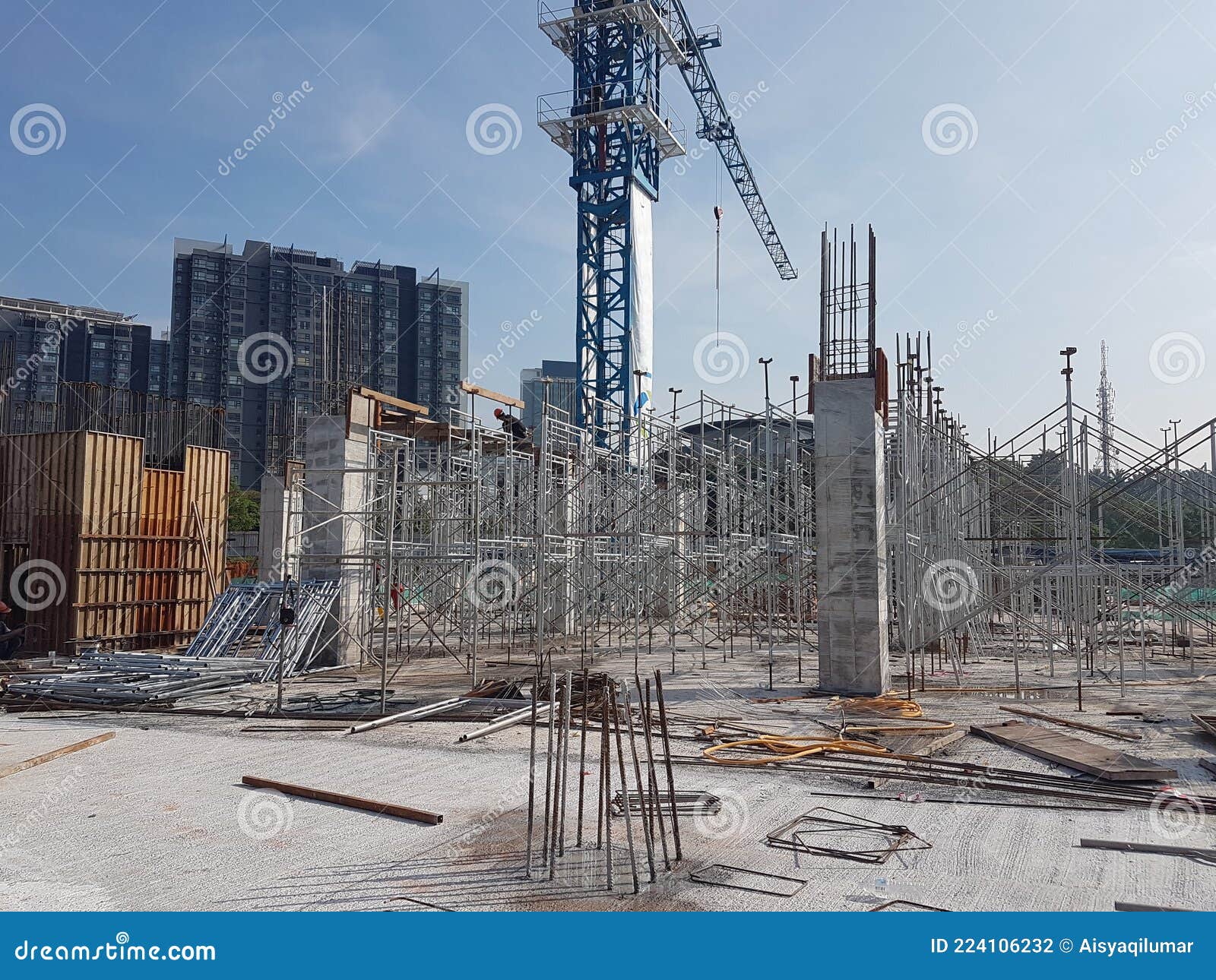 Structural Works Are Underway At The Construction Site. Editorial Image ...