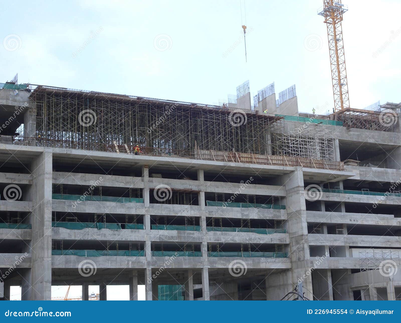 Structural Works are Underway at the Construction Site. Editorial Stock ...