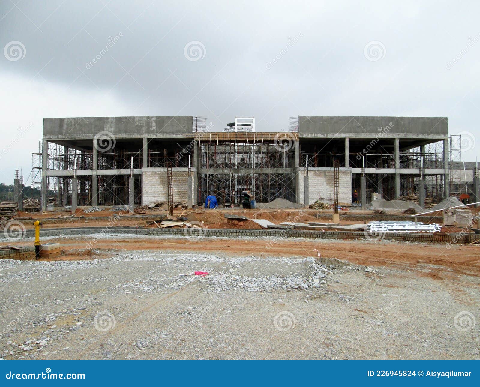 Structural Works are Underway at the Construction Site. Editorial Stock ...