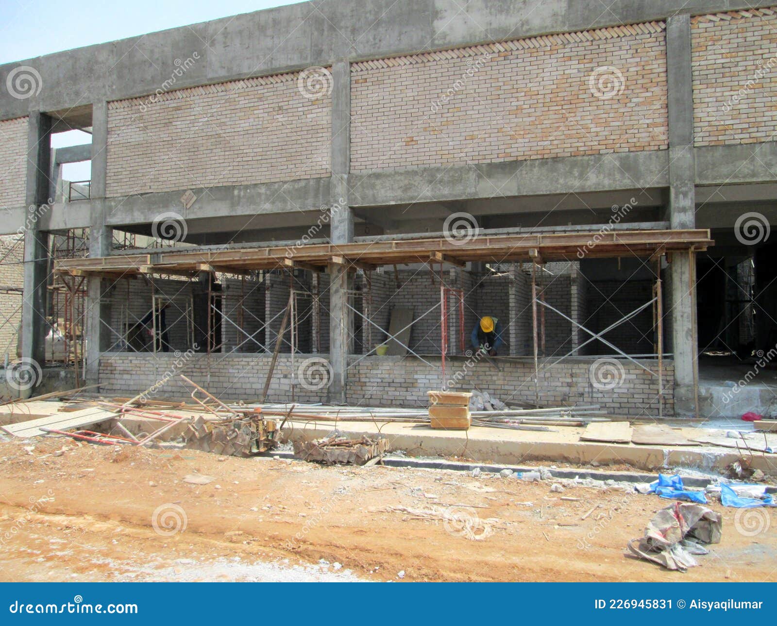 Structural Works are Underway at the Construction Site. Editorial Photo ...