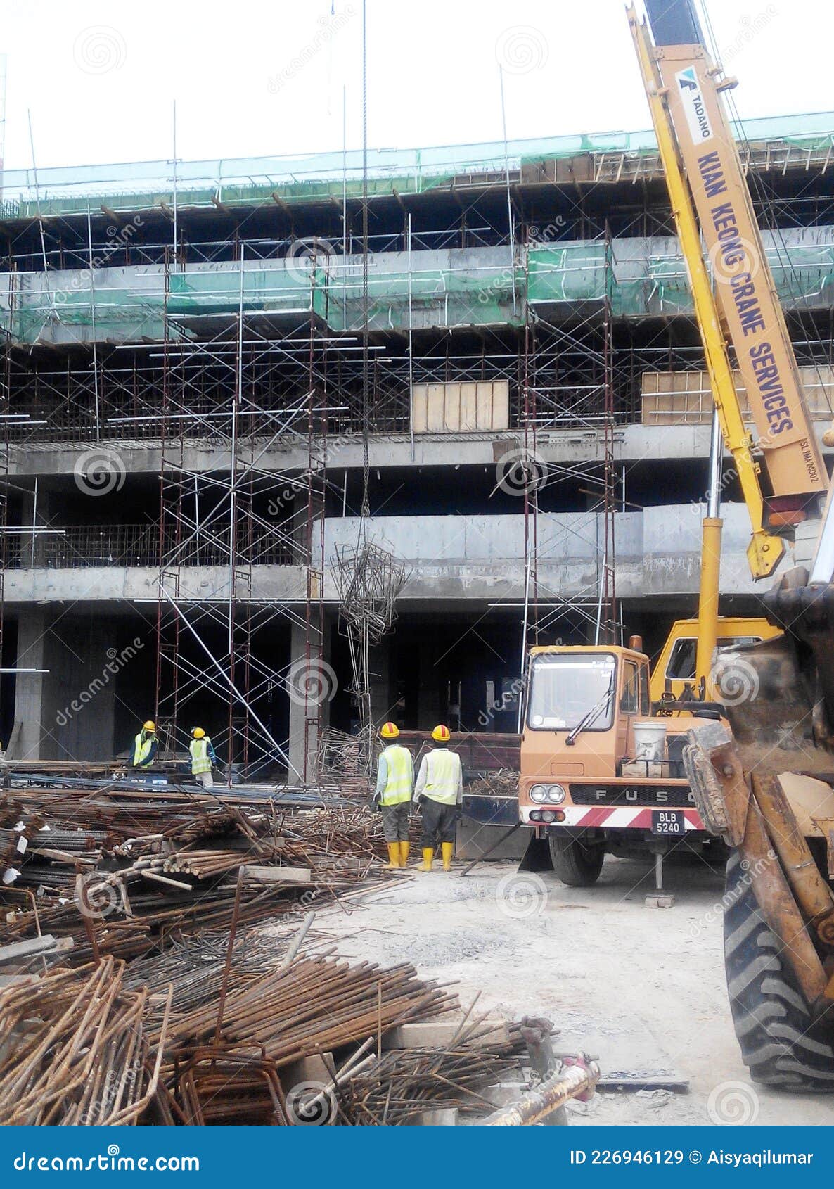 Structural Works are Underway at the Construction Site. Editorial Stock ...