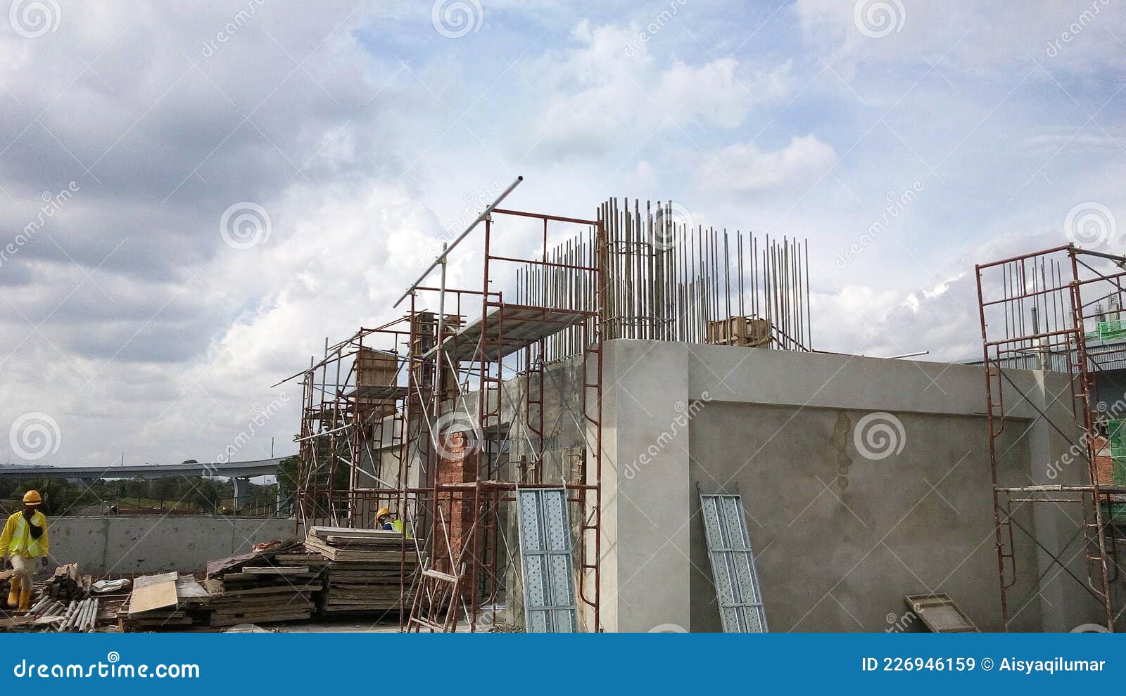 Structural Works are Underway at the Construction Site. Editorial Stock ...