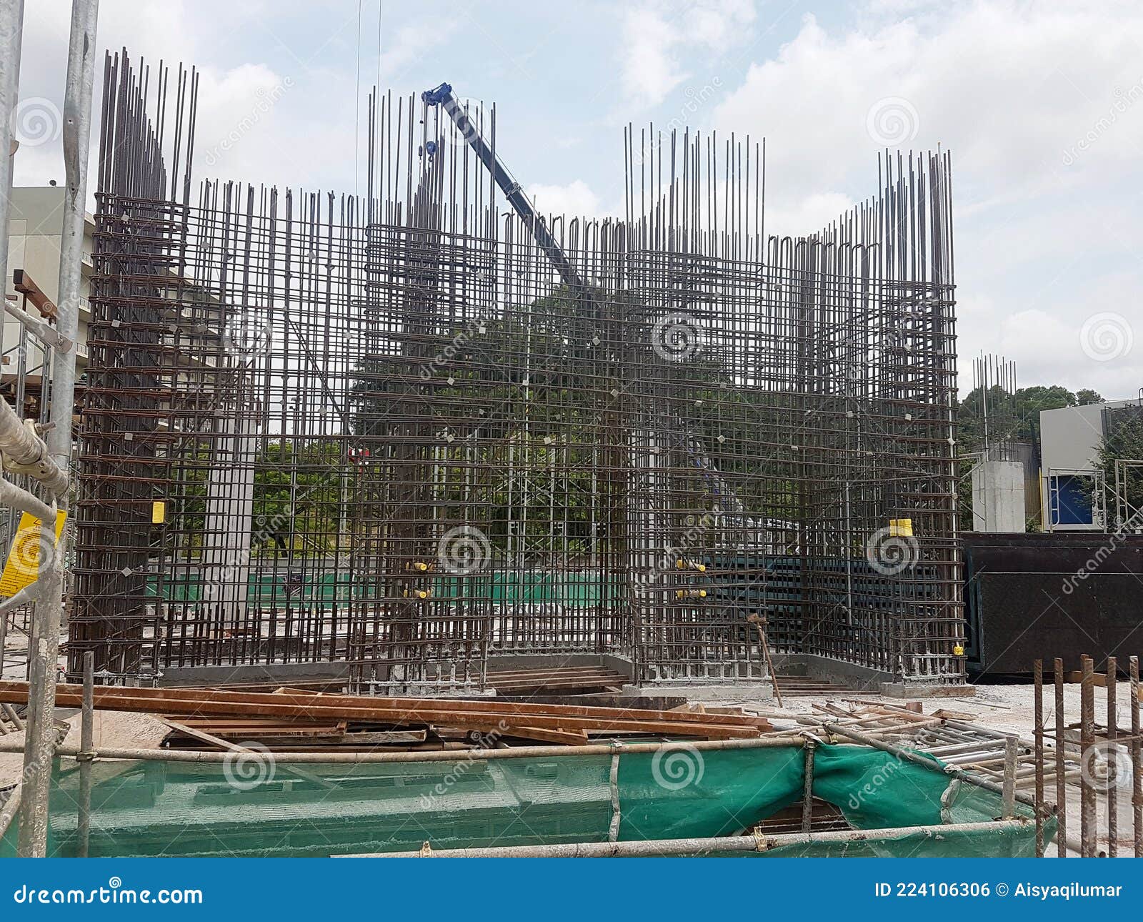 Structural Works are Underway at the Construction Site. Editorial Photo ...