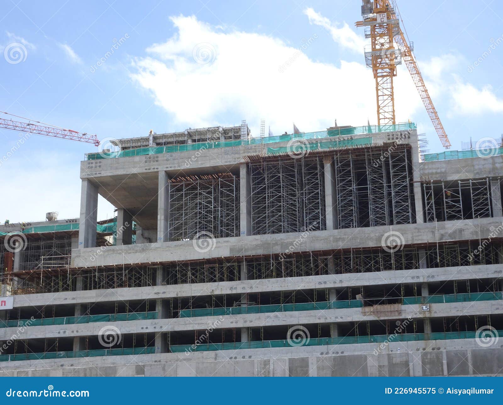 Structural Works are Underway at the Construction Site. Editorial Image ...