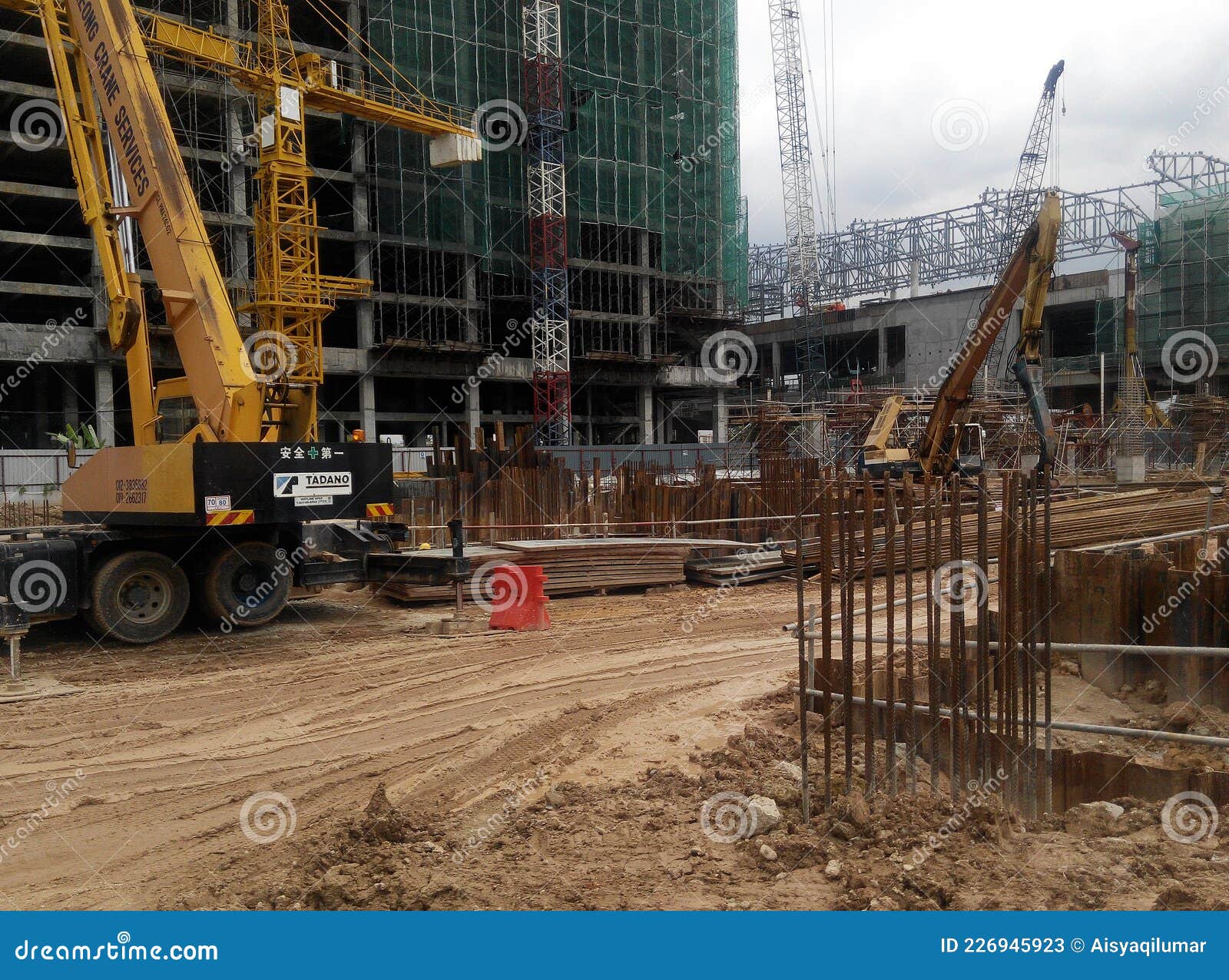 Structural Works are Underway at the Construction Site. Editorial Stock ...