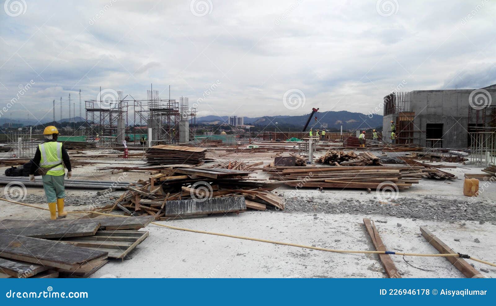 Structural Works are Underway at the Construction Site. Editorial Stock ...