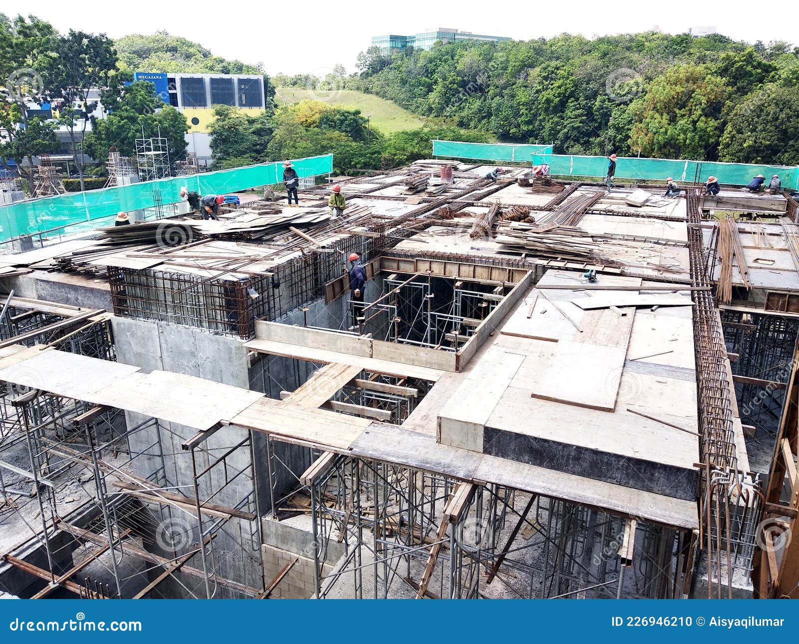 Structural Works are Underway at the Construction Site. Editorial Image ...