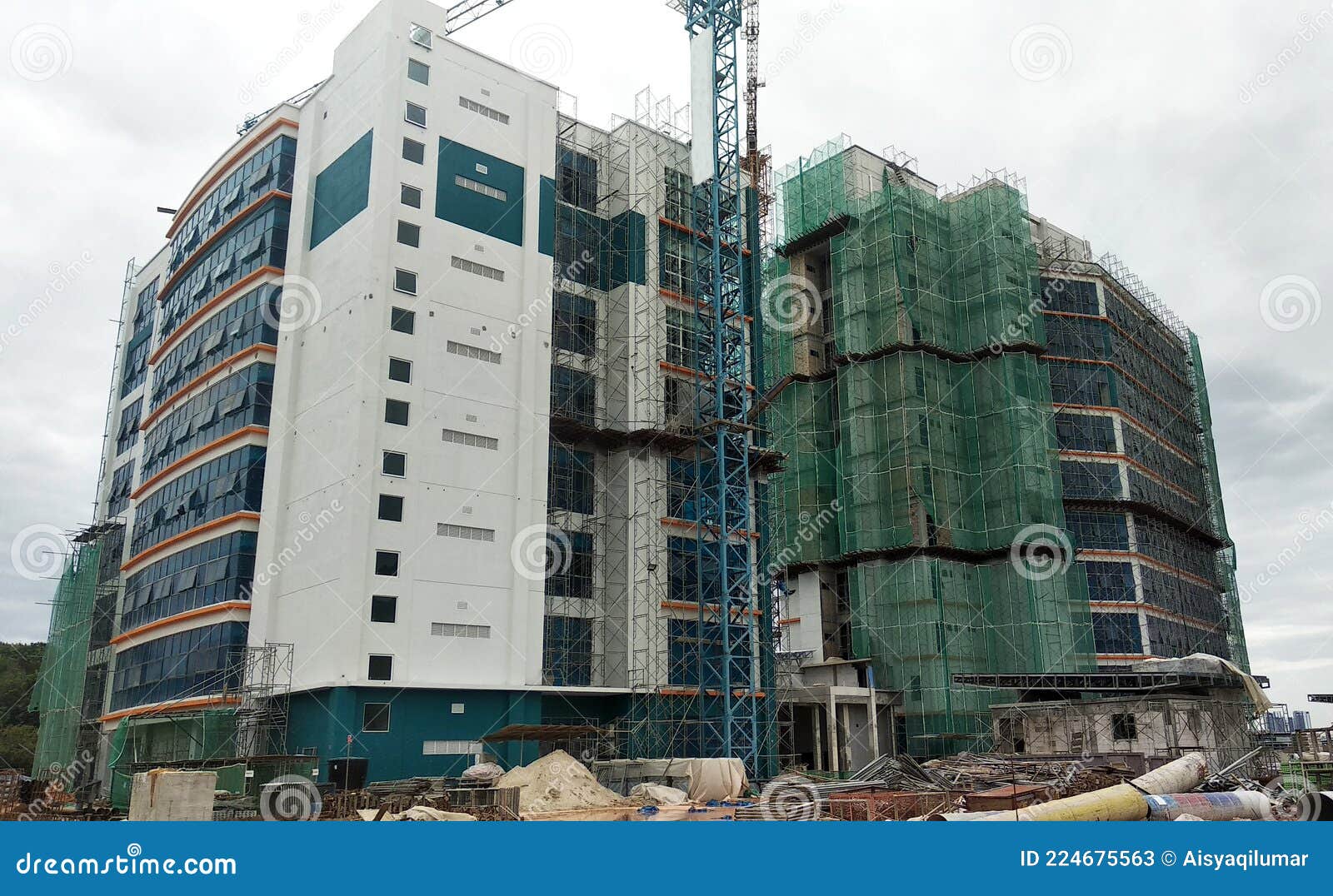 Structural Work is Underway at the Construction Site. Work is Carried ...
