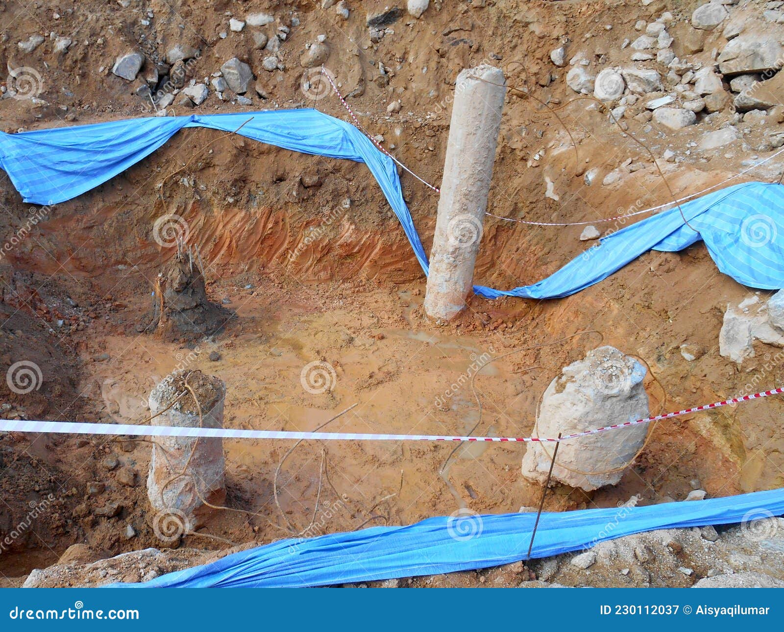 The Process of Cutting Piles after the Completion of Building ...