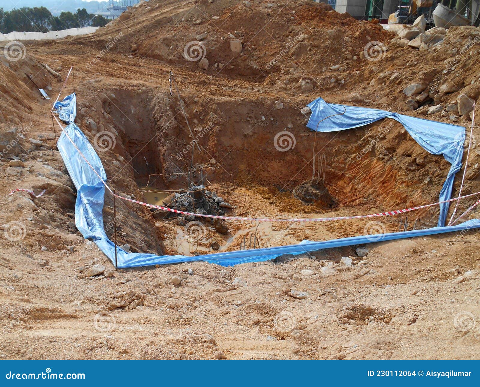 The Process of Cutting Piles after the Completion of Building ...