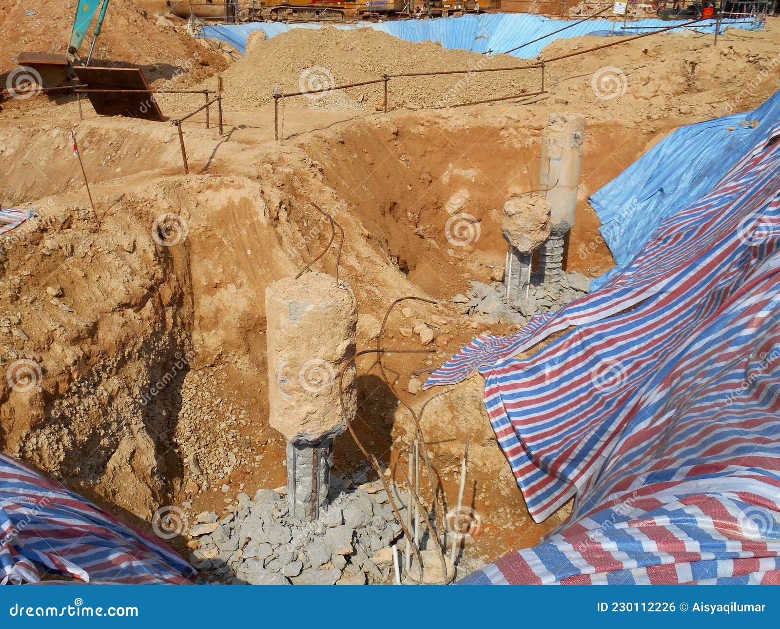 The Process of Cutting Piles after the Completion of Building ...