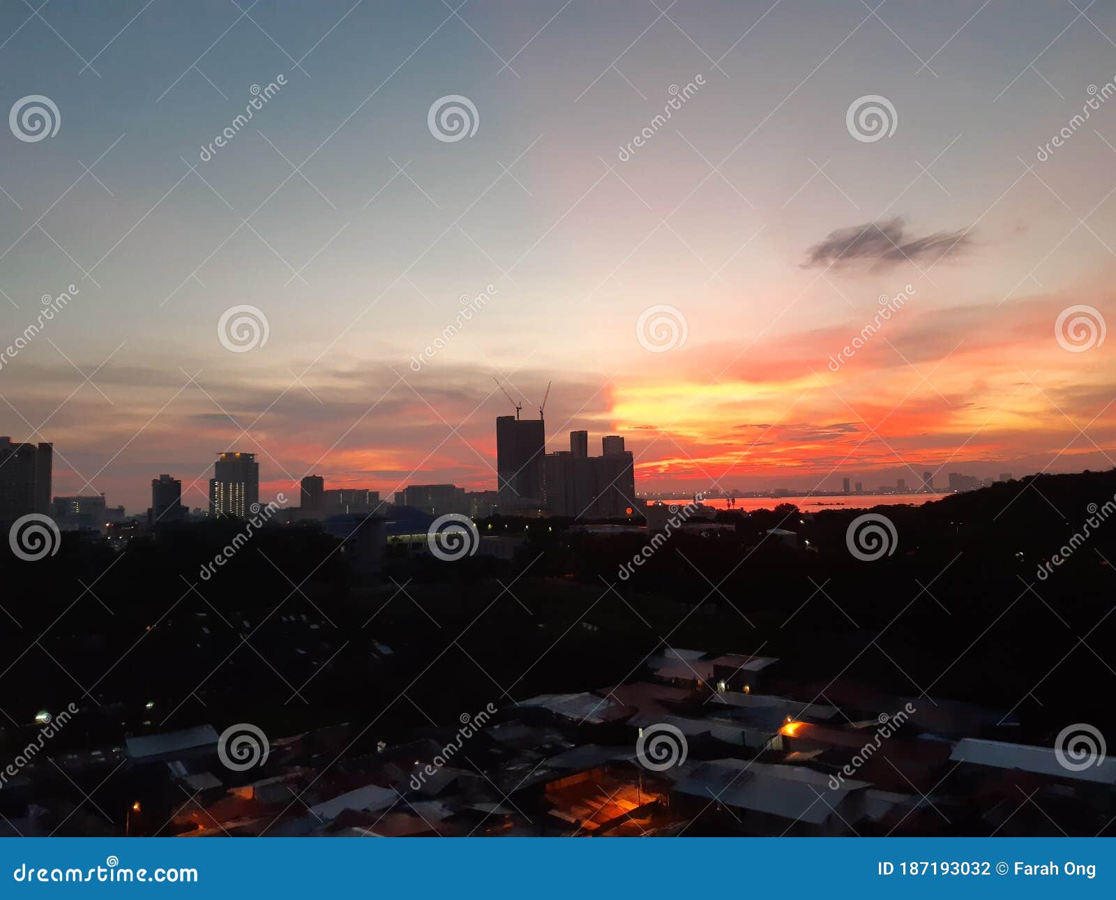 Penang Morning Scenery stock photo. Image of sunrise - 187193032