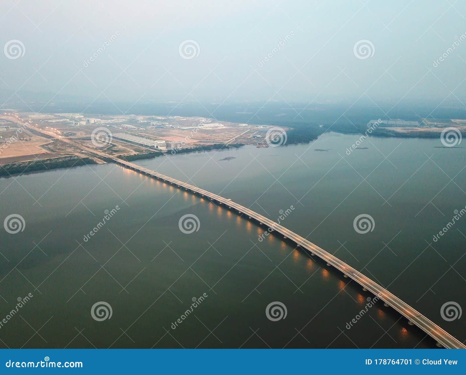 Penang second bridge stock image. Image of dramatic - 178764701