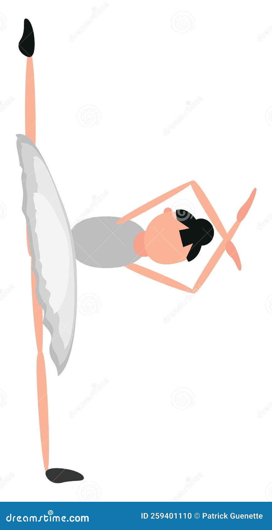 Penche ballet move, icon stock vector. Illustration of indoor - 259401110