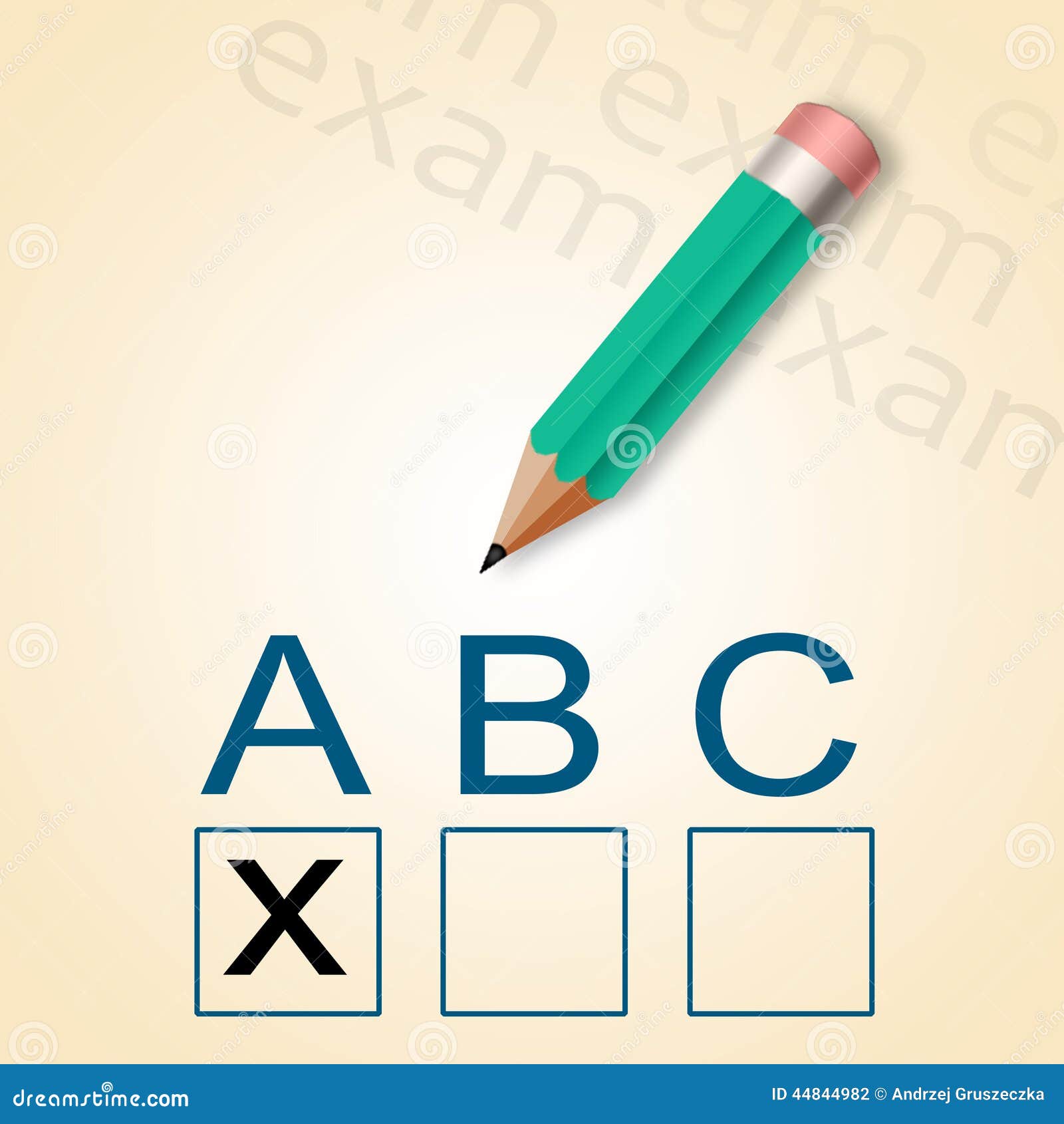 Pencil and ABC test stock illustration. Illustration of break - 44844982