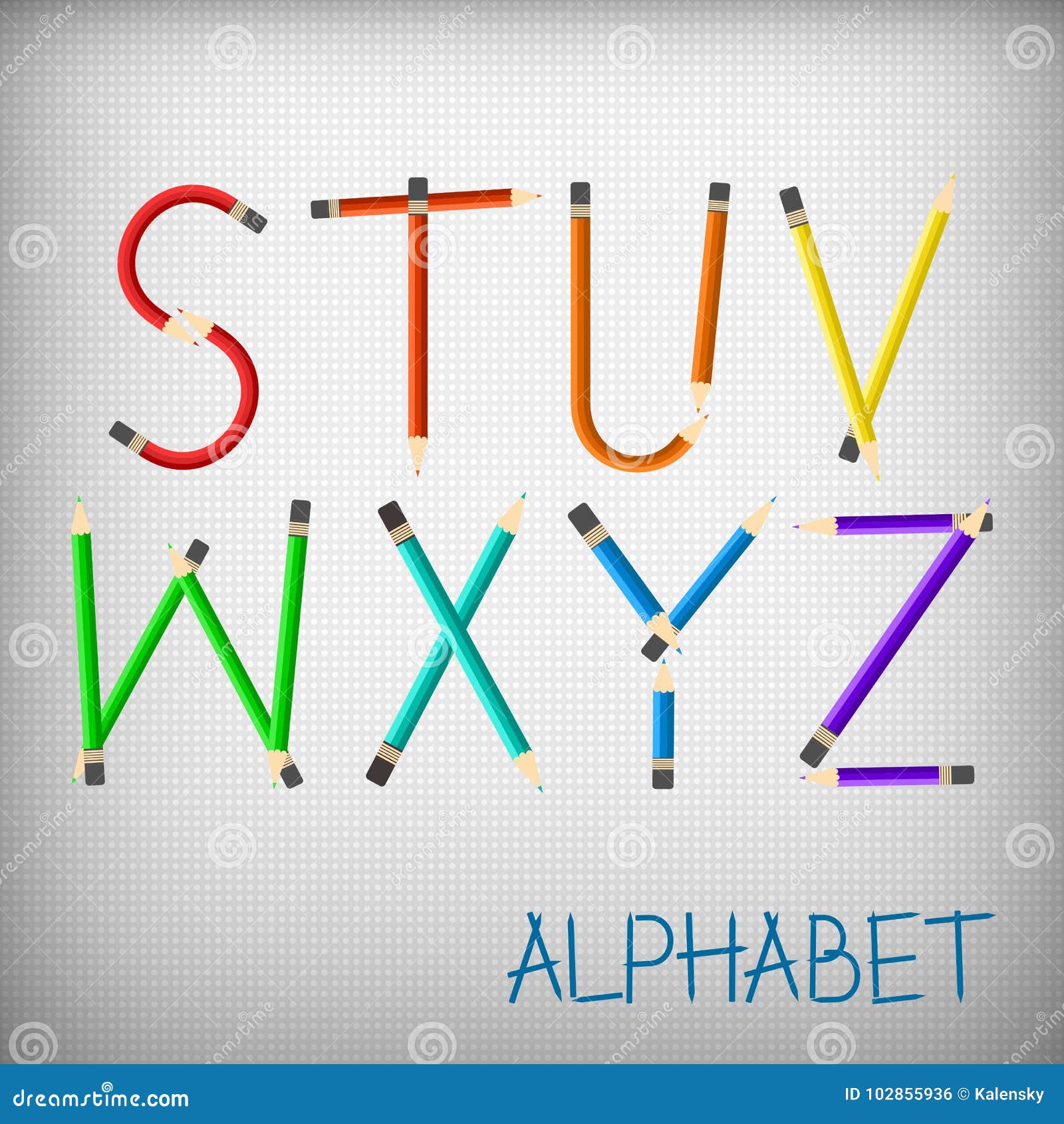 Pencil alphabet stock vector. Illustration of symbol - 102855936