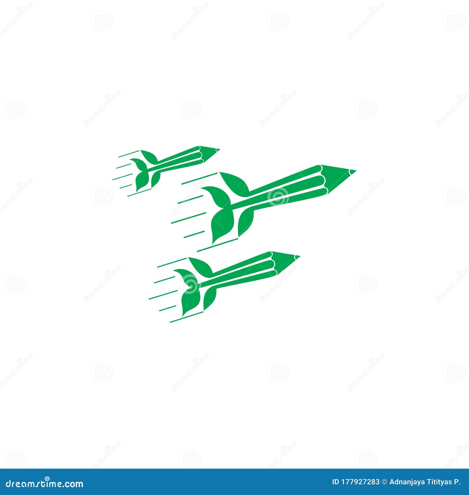 Pencil Arrow Fast Education Target Logo Vector Stock Vector ...