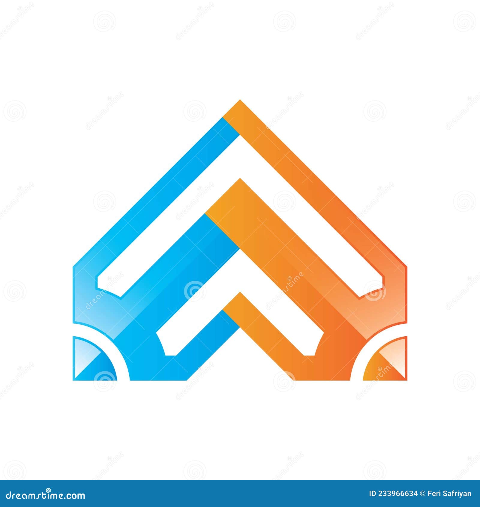 Pencil arrow logo stock vector. Illustration of pencil - 233966634