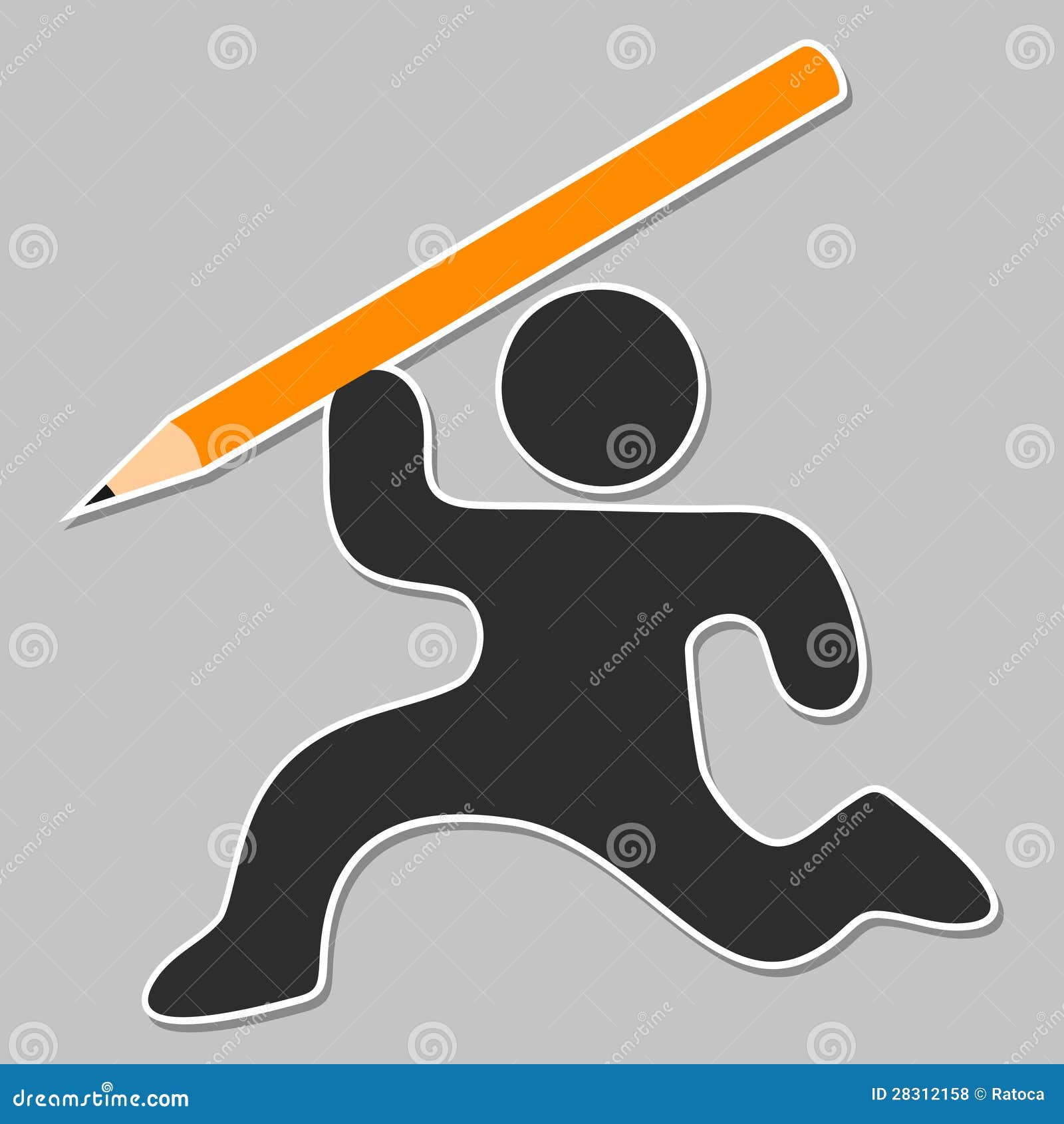 Pencil art stock vector. Illustration of painting, running - 28312158