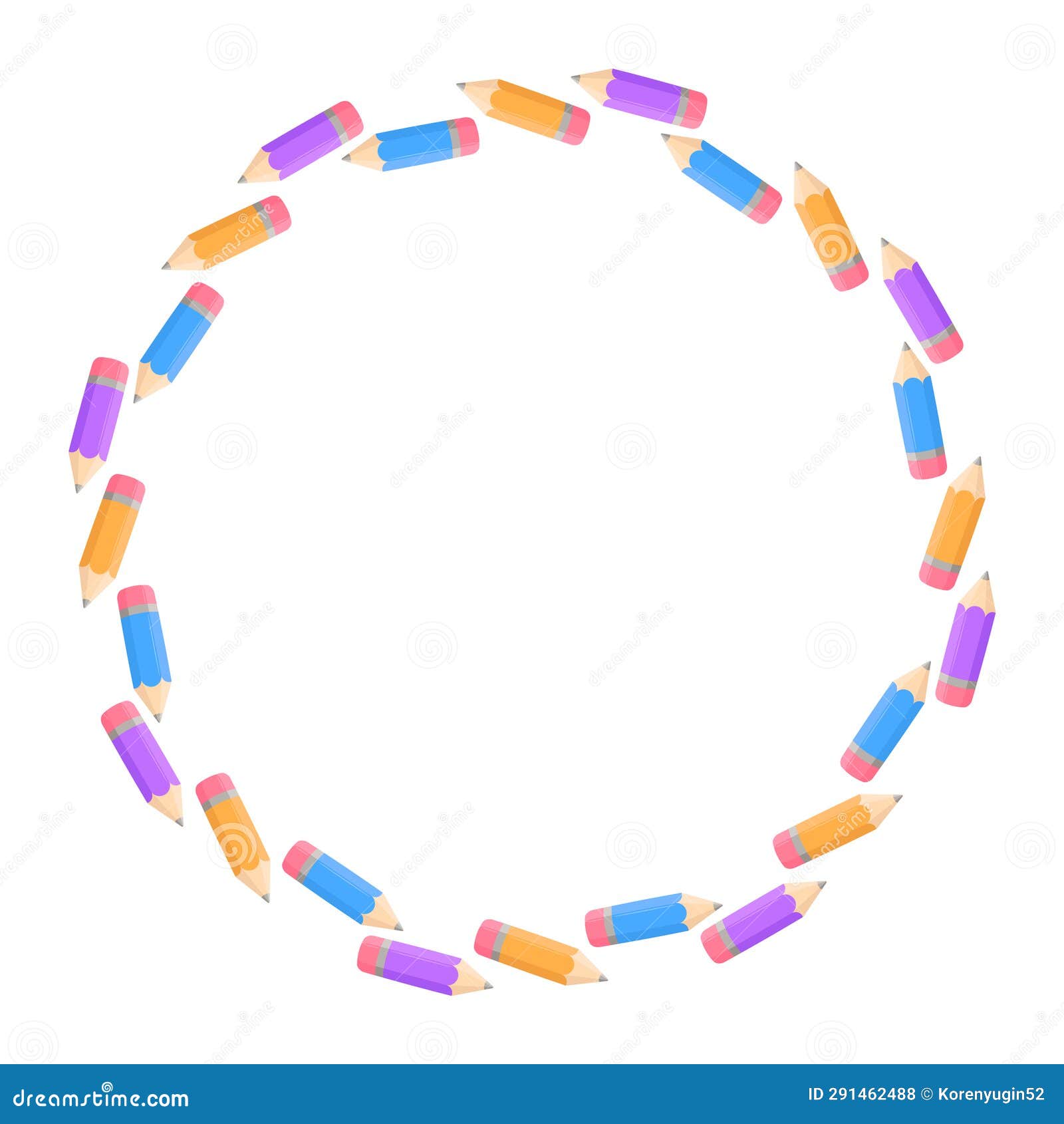 Pencil Art Drawn Cartoon Style Frame Stock Vector - Illustration of ...