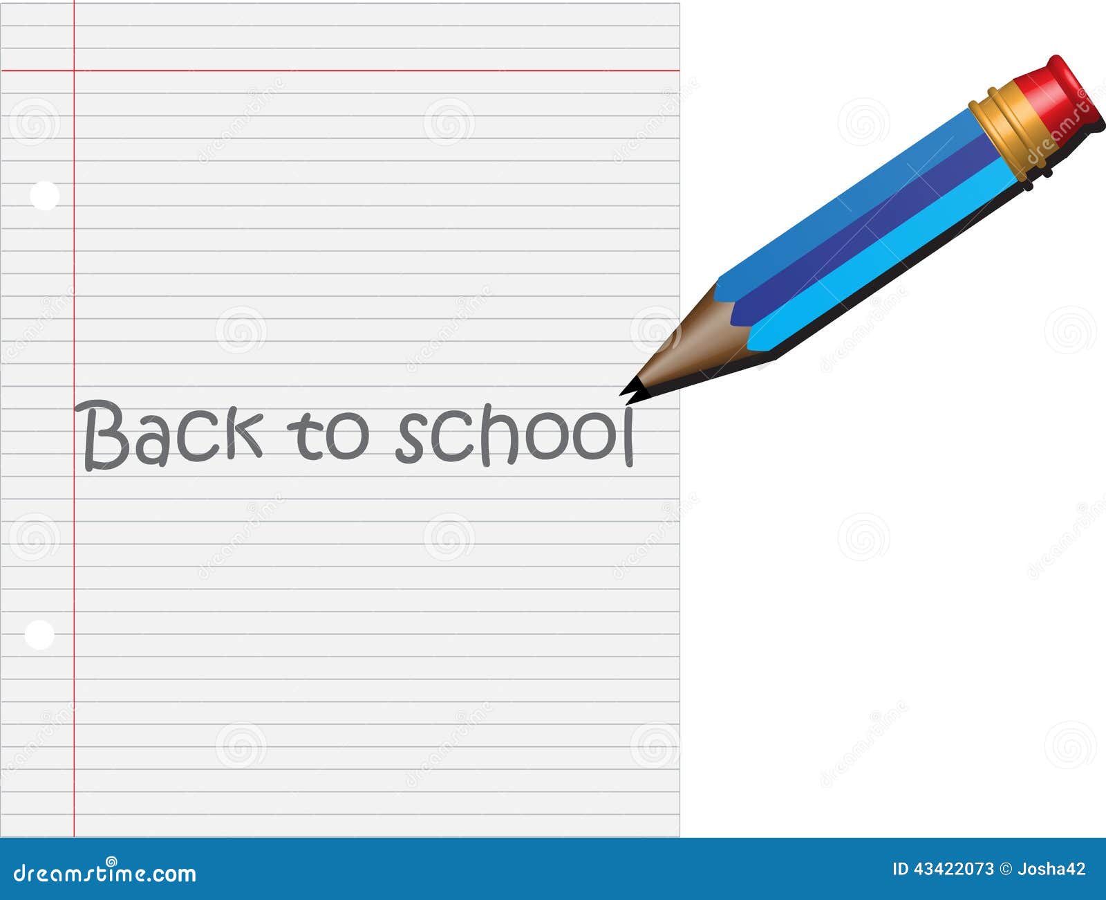 Pencil Back to School stock vector. Illustration of depicting - 43422073