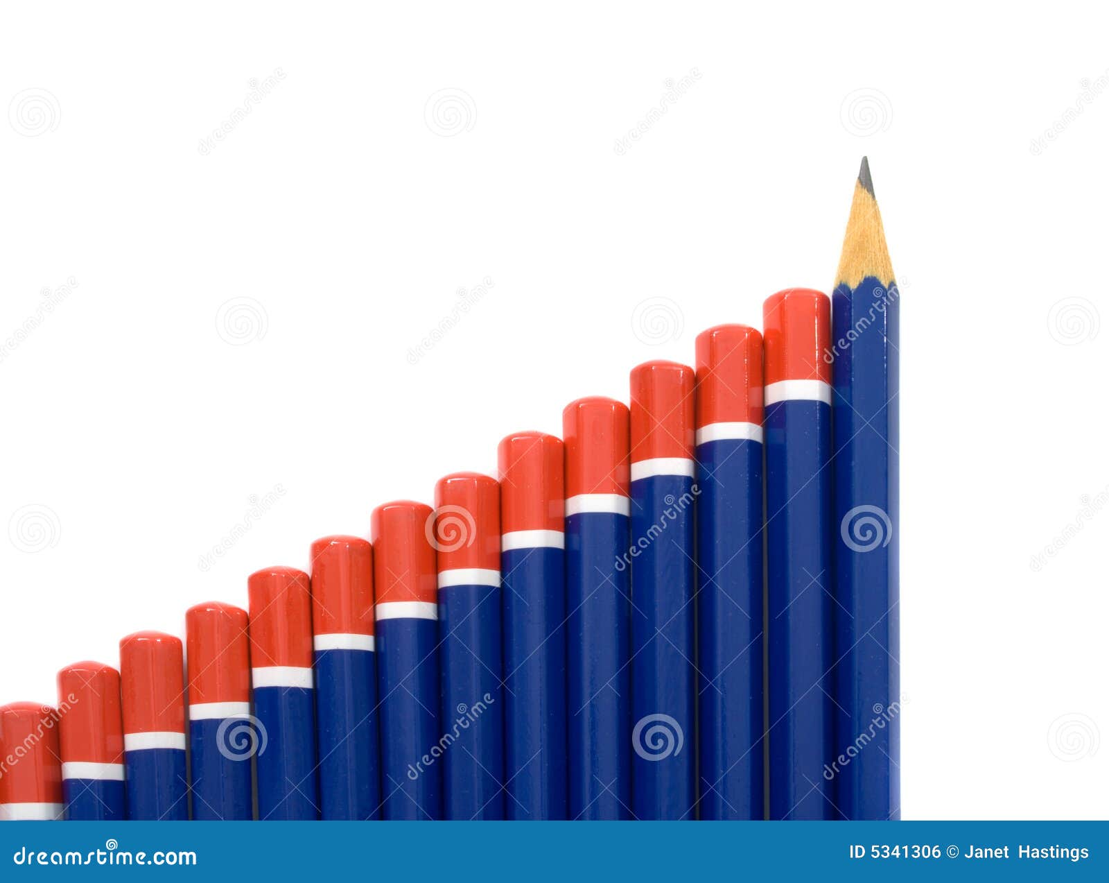 Pencil Bar Graph stock photo. Image of metaphor, pencil - 5341306