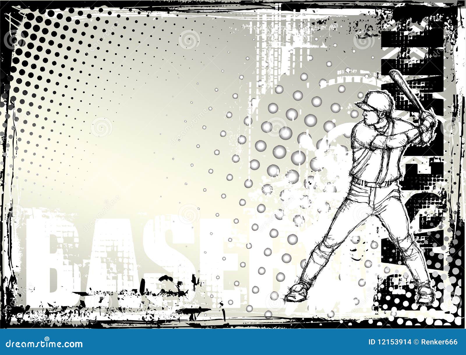 Baseball Grunge Background Vector Illustration | CartoonDealer.com ...