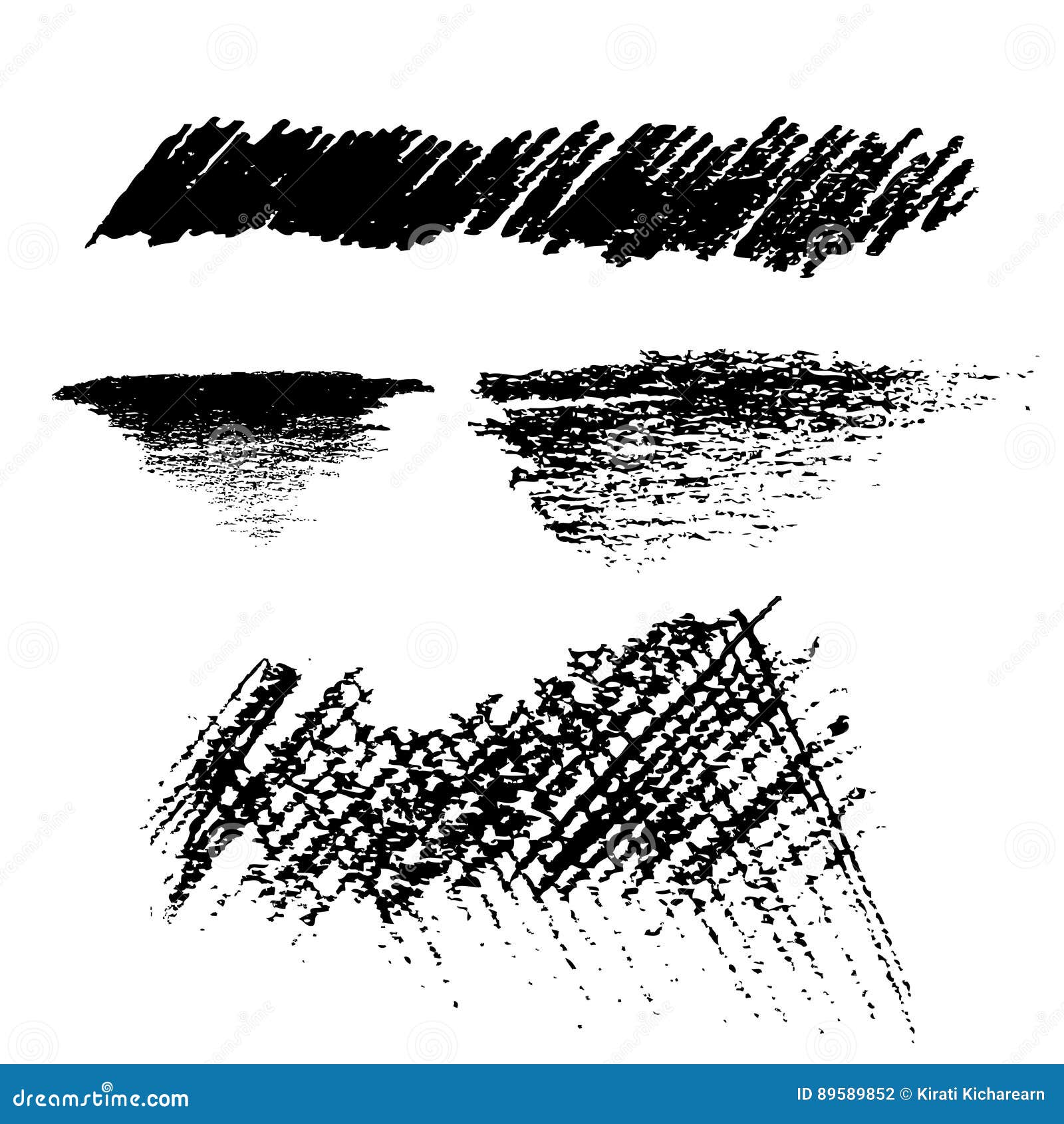 Pencil Black Brush Texture Style Vector Stock Illustration ...
