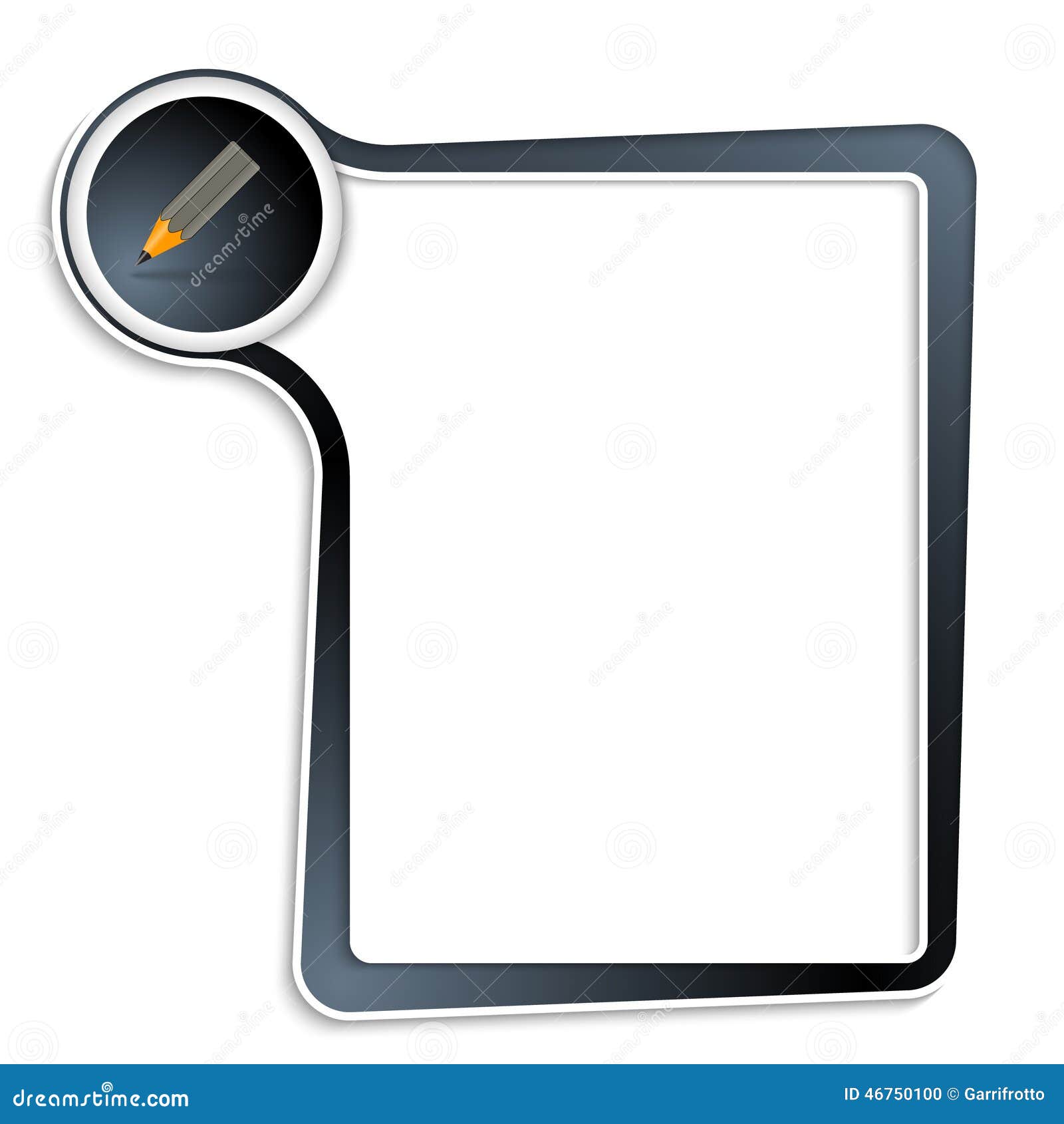 Pencil stock vector. Illustration of empty, message, pencil - 46750100