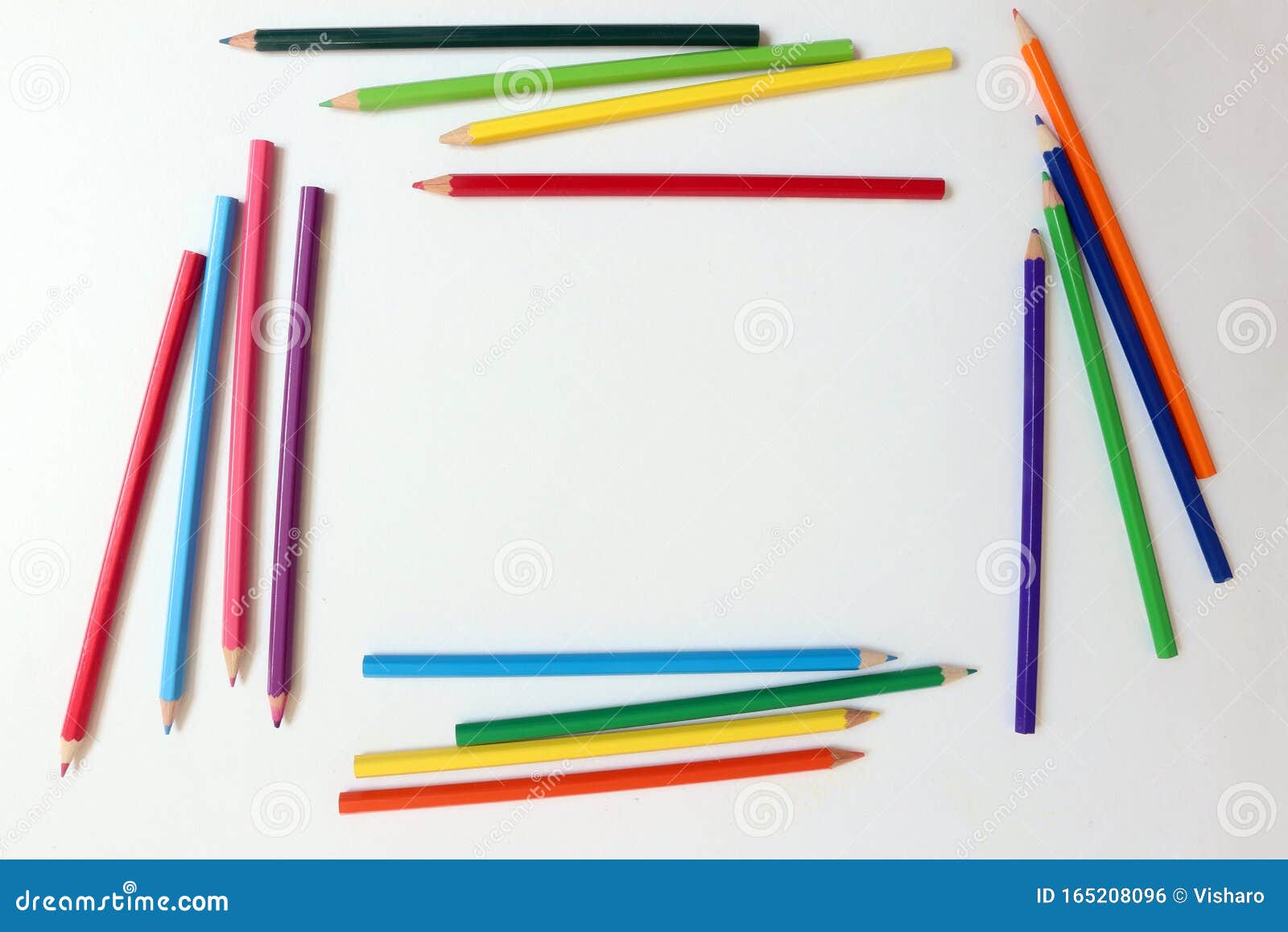 Pencil Border stock photo. Image of object, frame, blue - 165208096