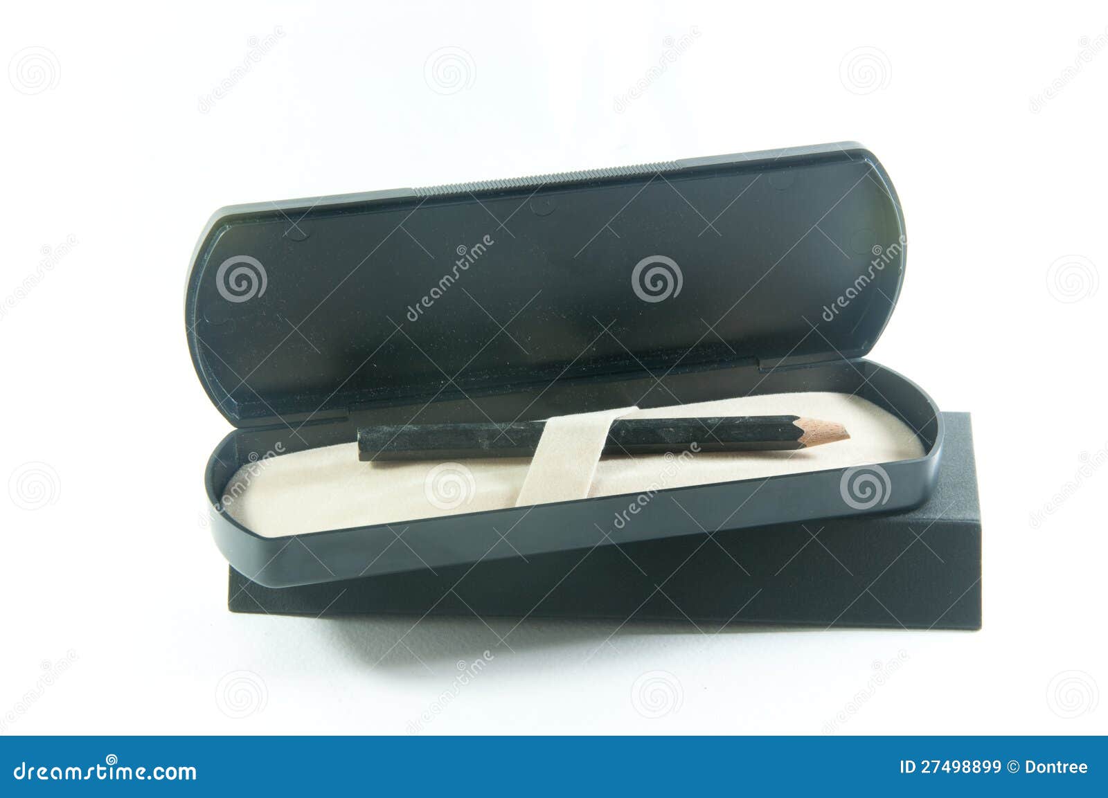Pencil in box stock image. Image of life, gift, silver - 27498899