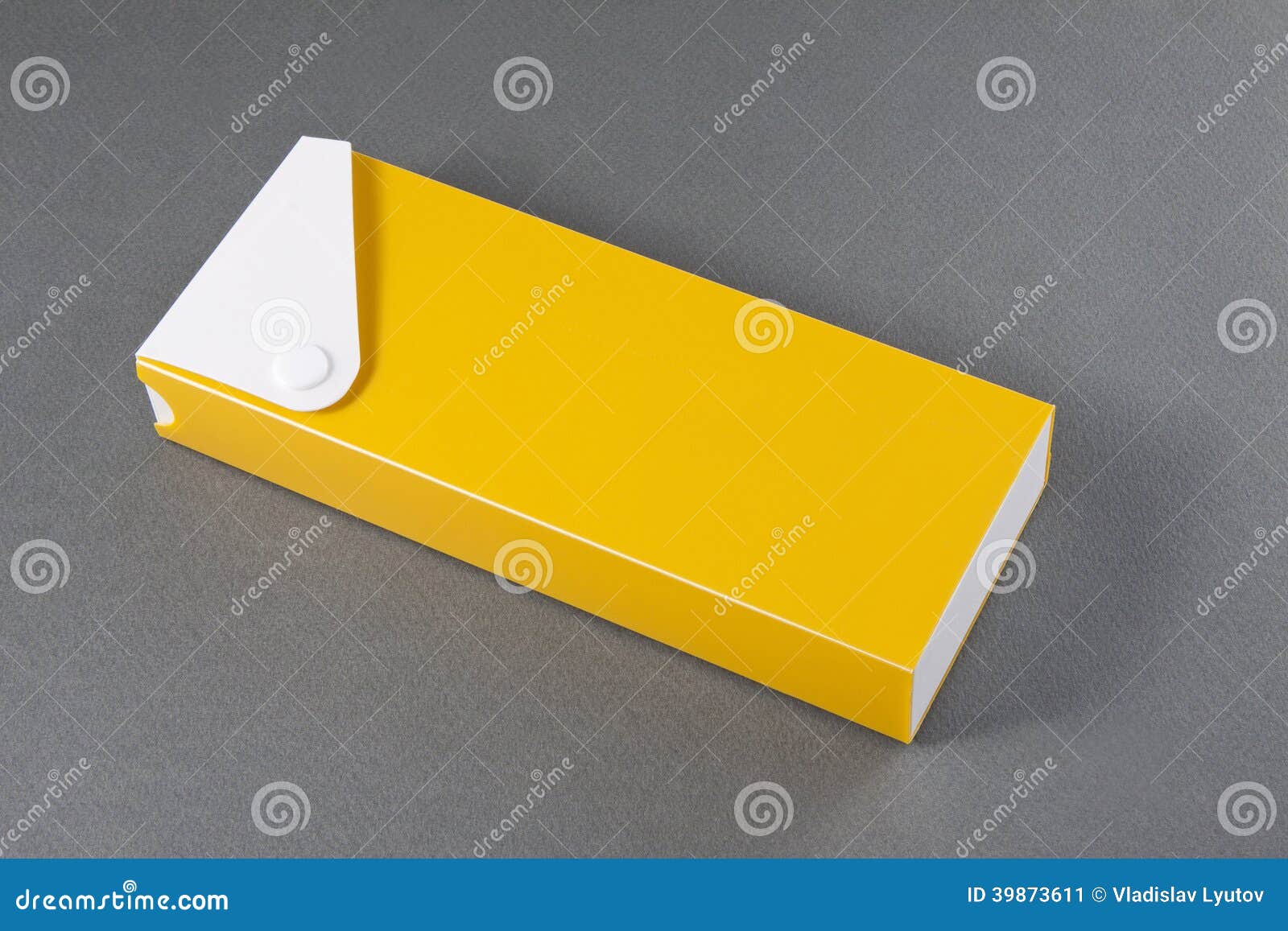 Pencil Box on Gray Background. Stock Image - Image of space, container ...