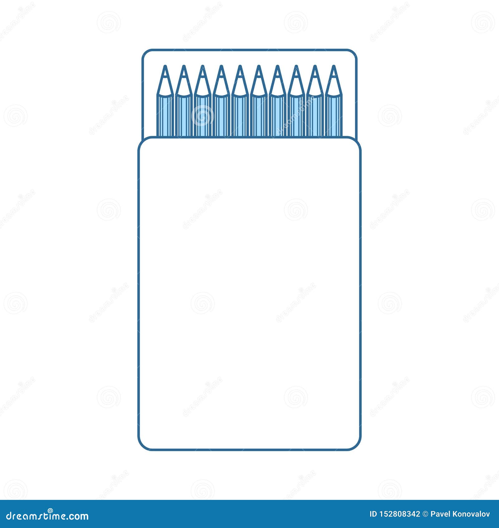 Pencil Box Icon stock vector. Illustration of background - 152808342