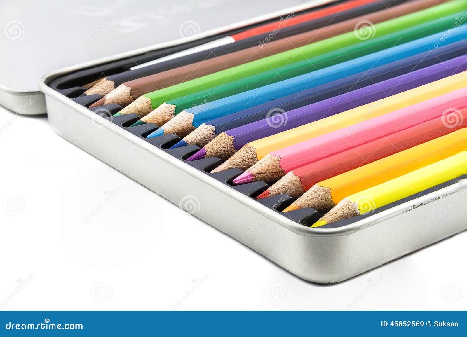 Pencil in box stock image. Image of colorful, group, object - 45852569