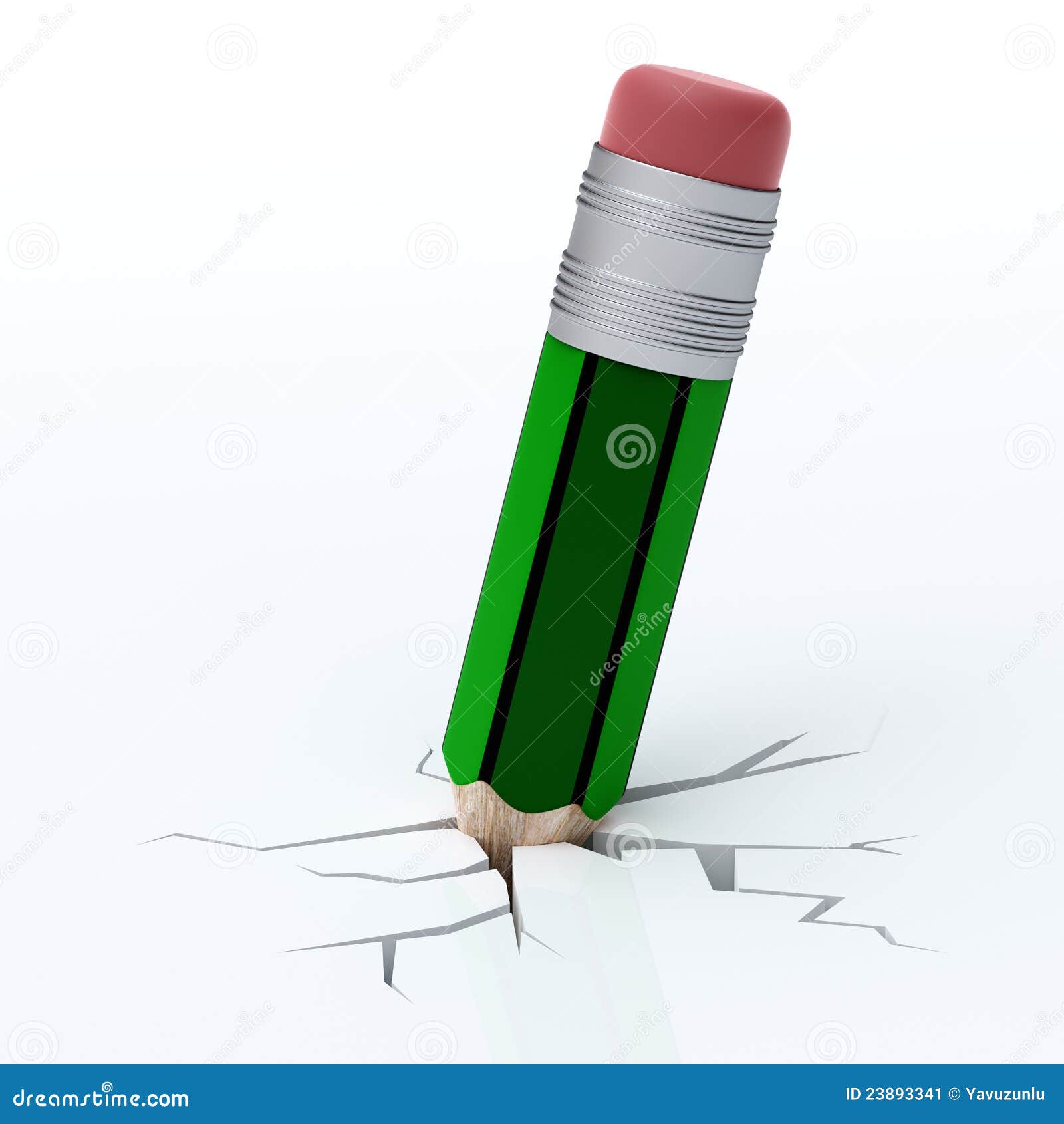 Pencil Breaking Floor. Ground-breaking Pen Stock Image - Image: 23893341