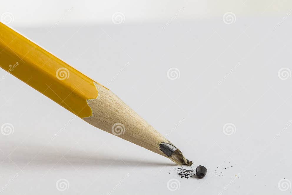 Pencil with a broken tip. stock image. Image of metaphor - 42957013
