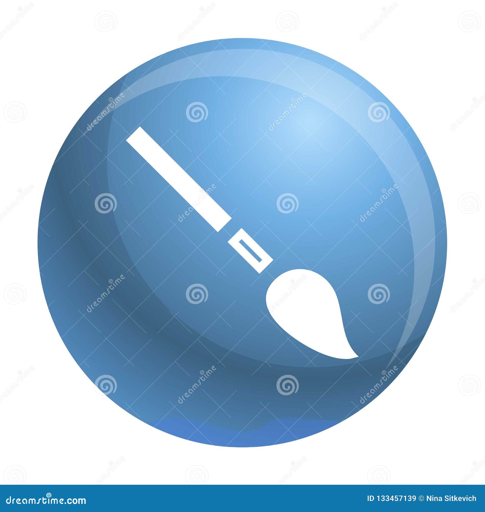 Pencil Brush Icon, Simple Style Stock Vector - Illustration of hobby ...