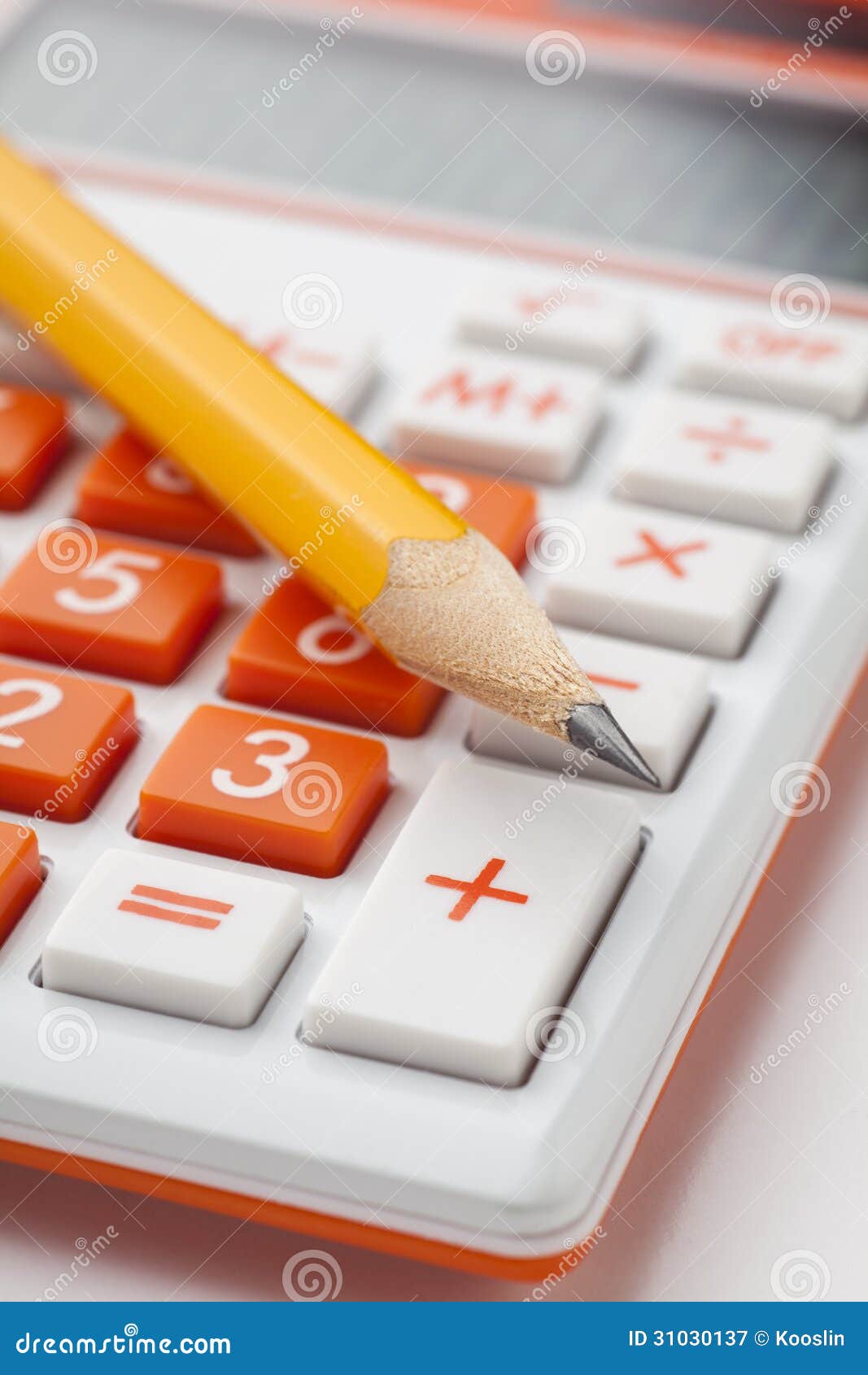 Pencil and calculator stock image. Image of sharp, calculation - 31030137