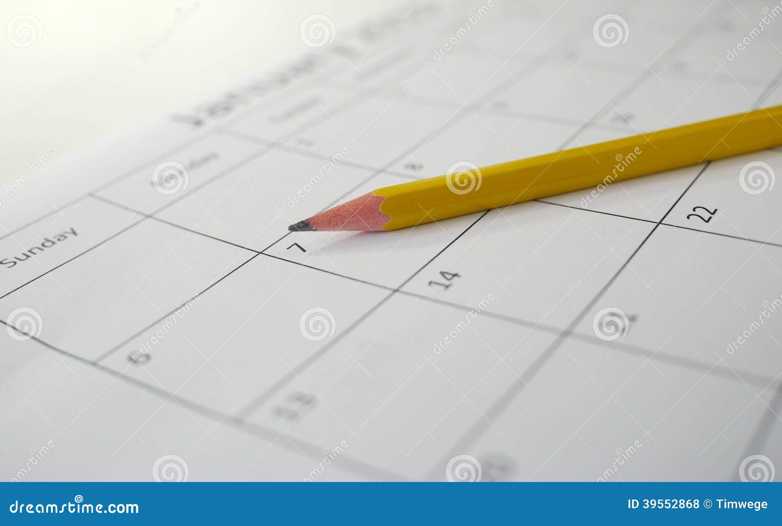 Pencil and calendar stock photo. Image of finger, pencil - 39552868