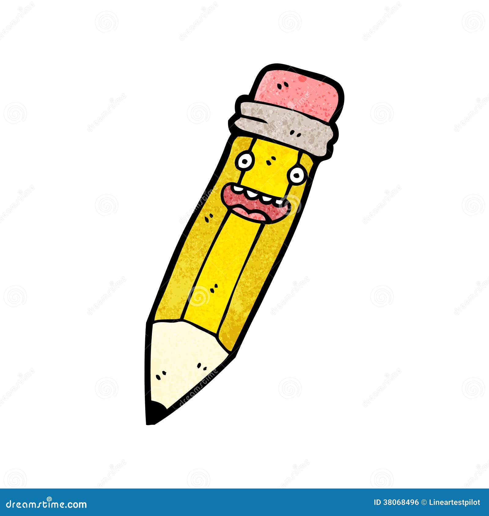 Pencil cartoon character stock vector. Illustration of texture - 38068496