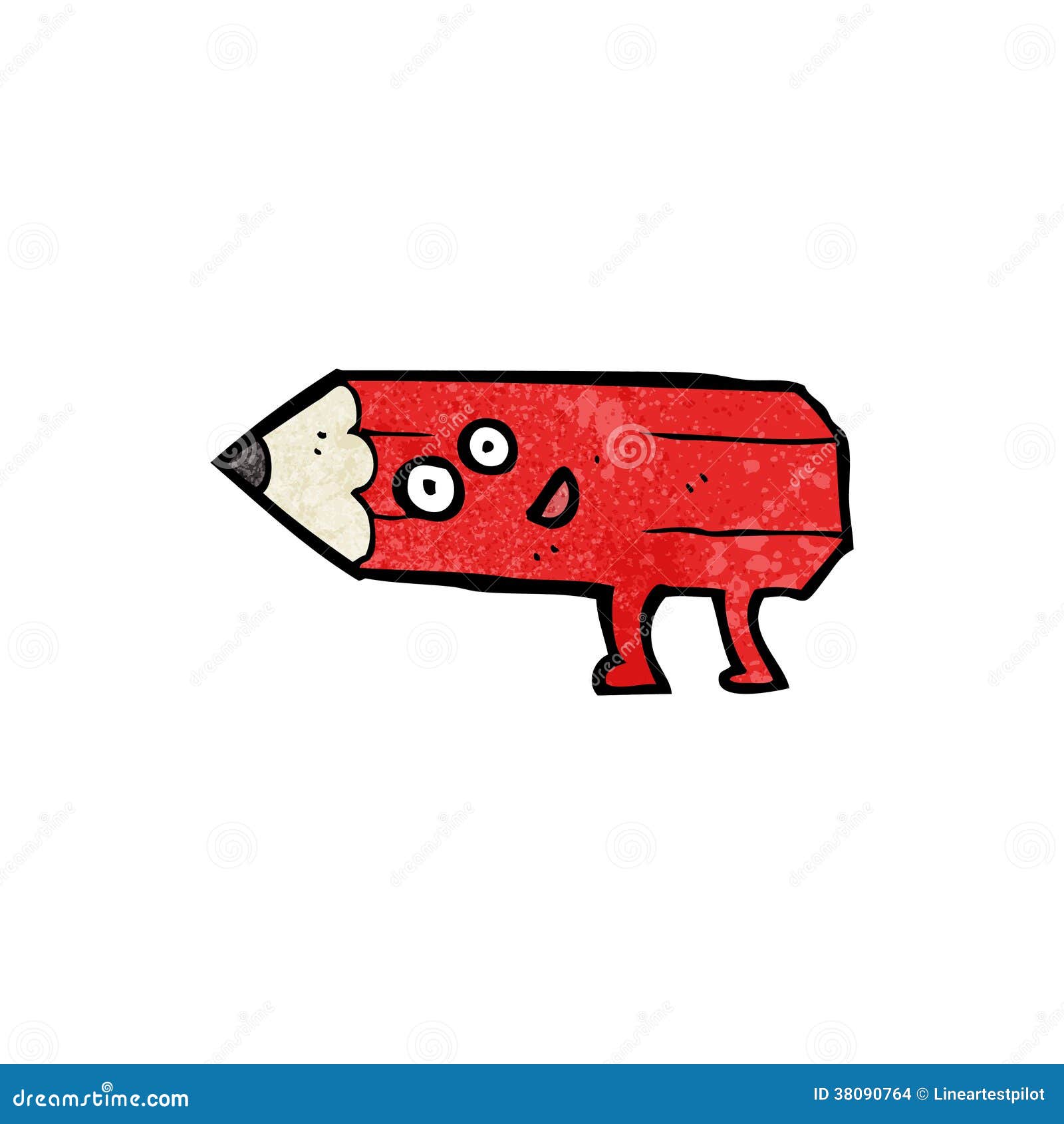 Pencil cartoon character stock vector. Illustration of doodle - 38090764