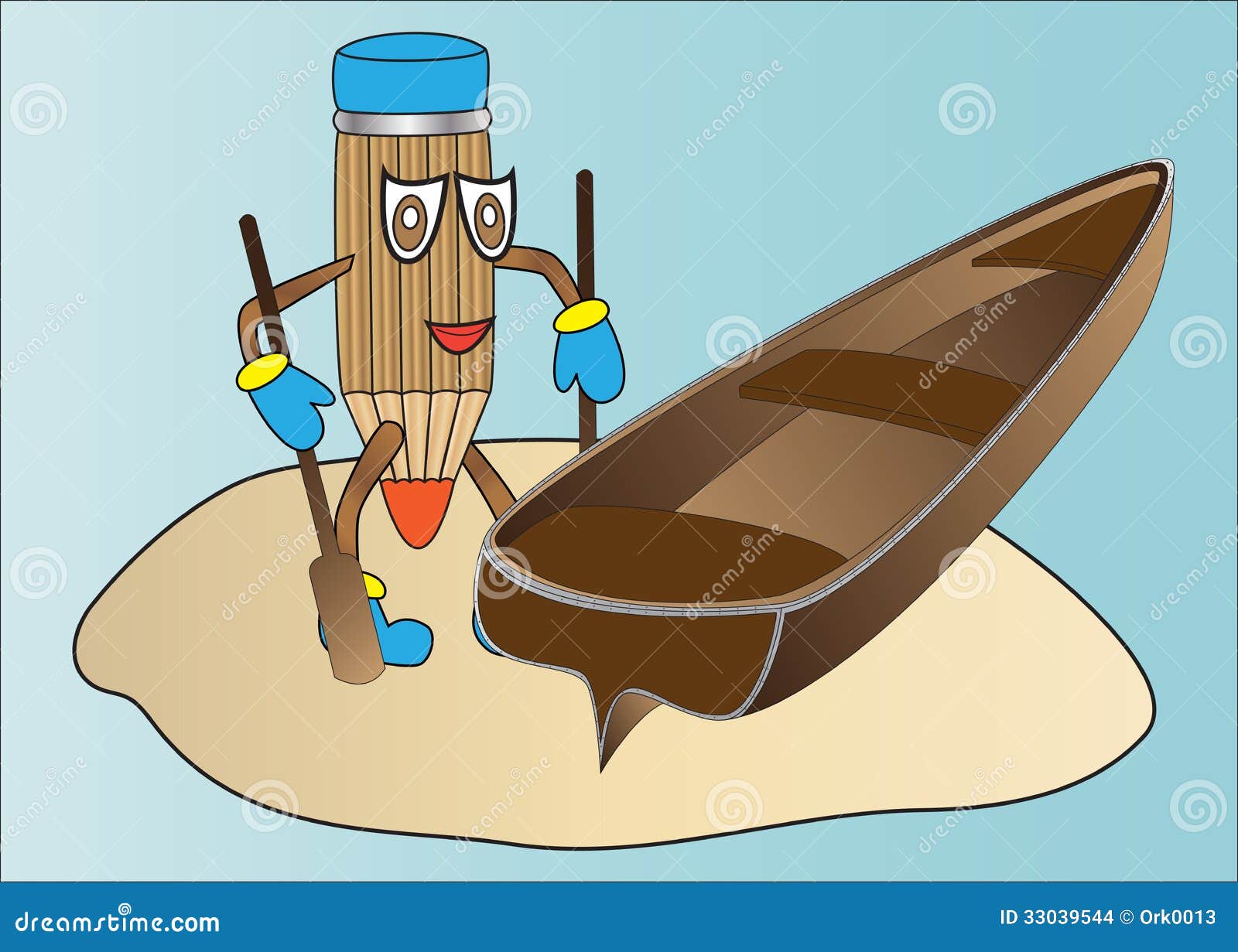 Pencil stock vector. Illustration of sailing, cartoon - 33039544