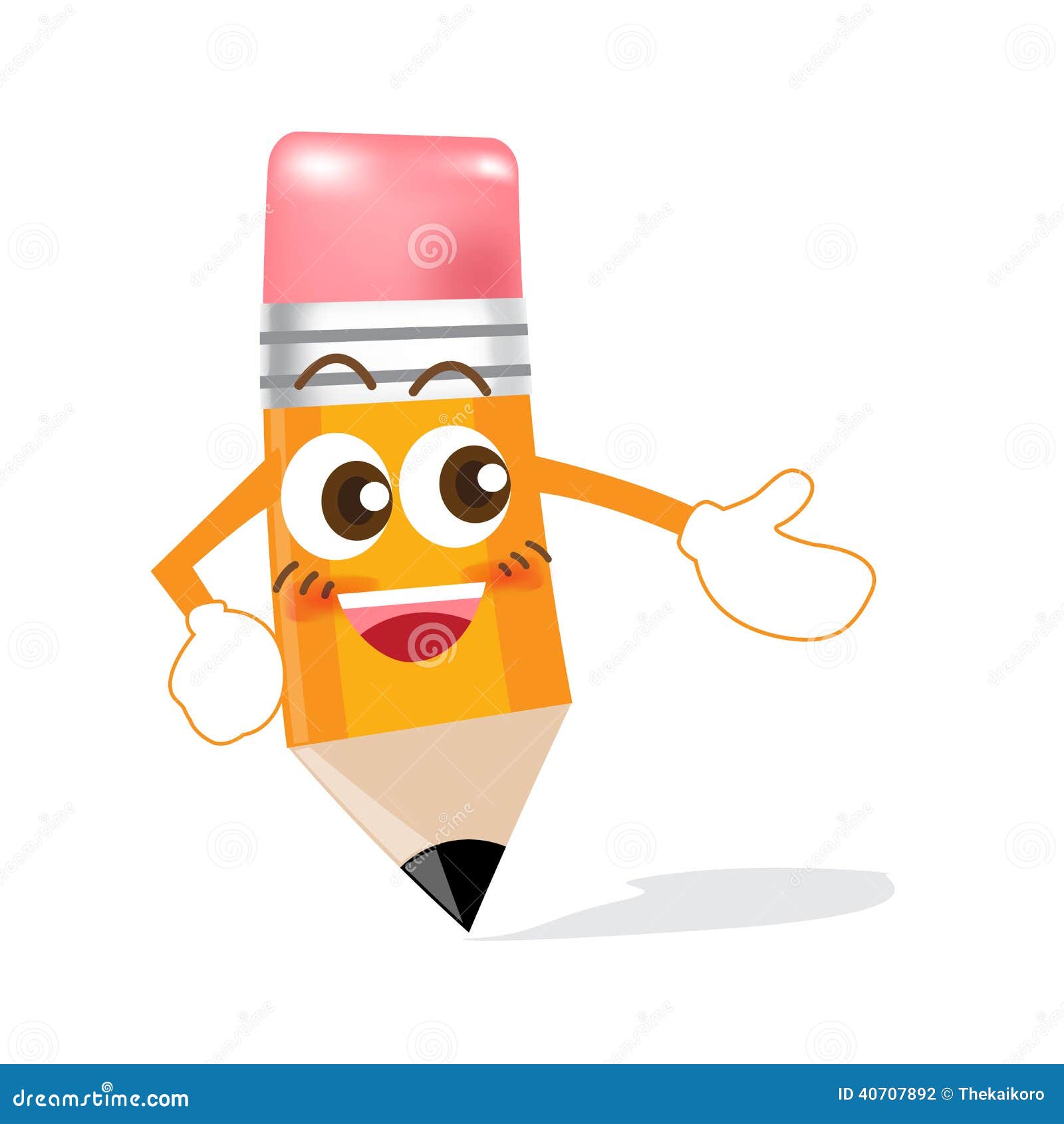 Pencil Cartoon Showing Something Stock Illustrations – 13 Pencil ...