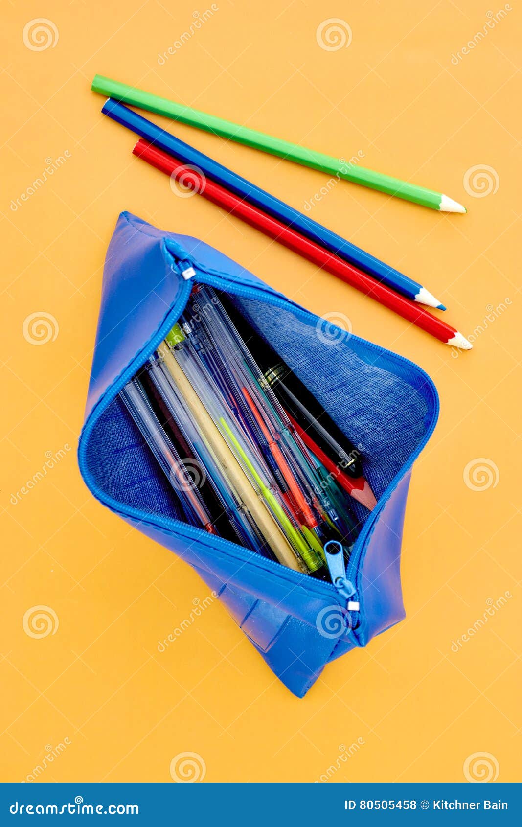 Pencil Case stock photo. Image of multicolored, color - 80505458