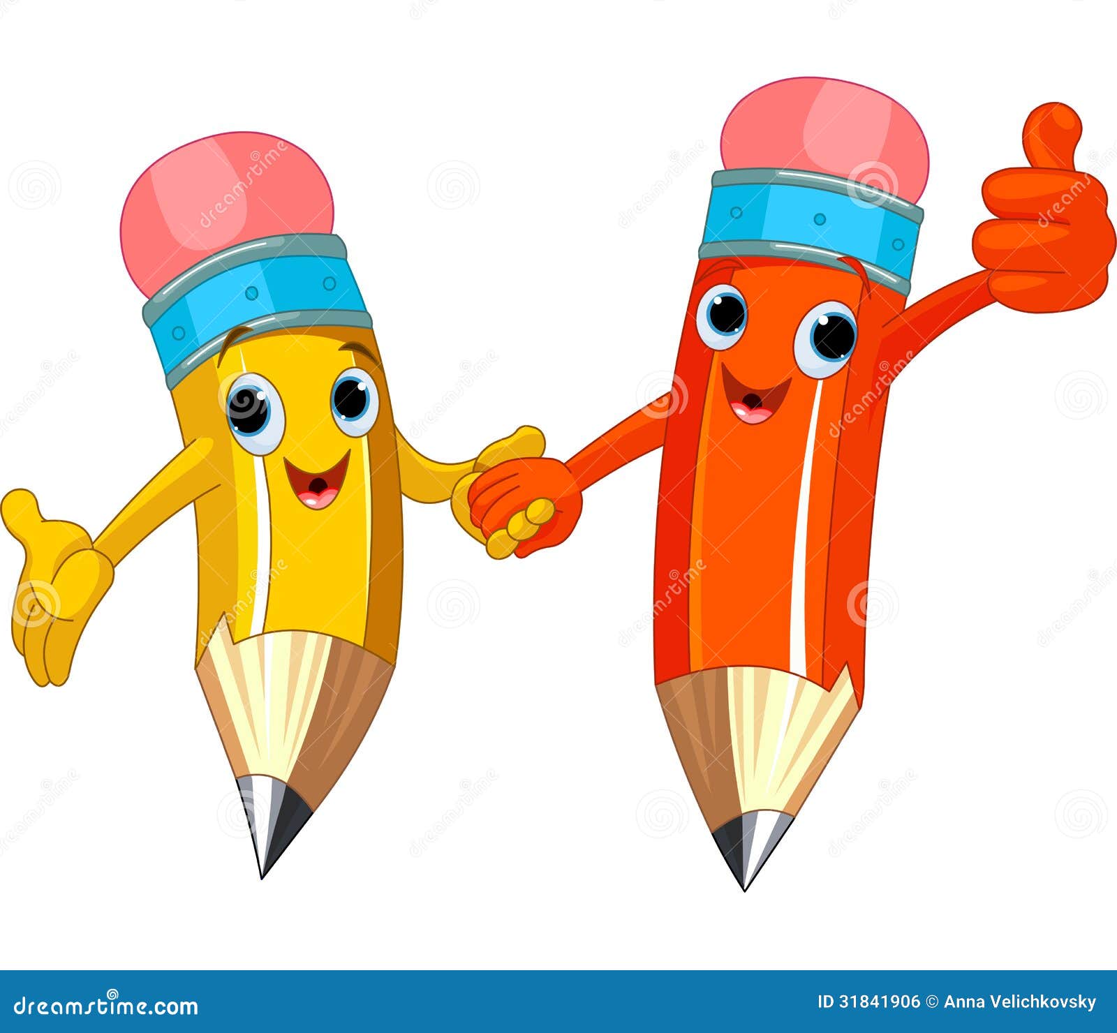 Pencil Characters stock vector. Illustration of graduation - 31841906